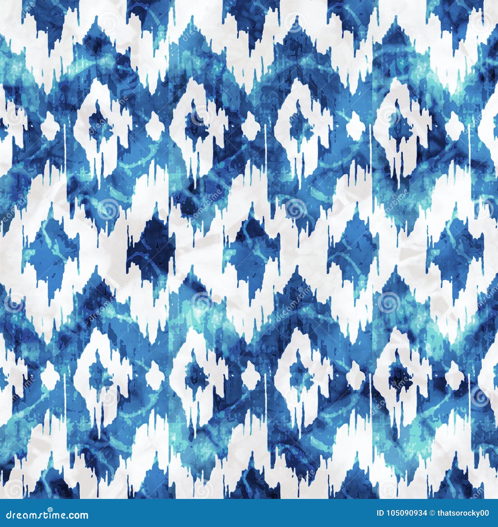 Ikat Tie Dye Texture Modern Pattern Classic Stock Illustration ...