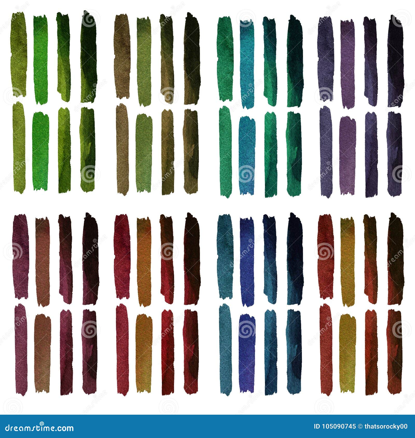 Watercolor Patches Texture Modern Pattern Classic Stock Illustration ...