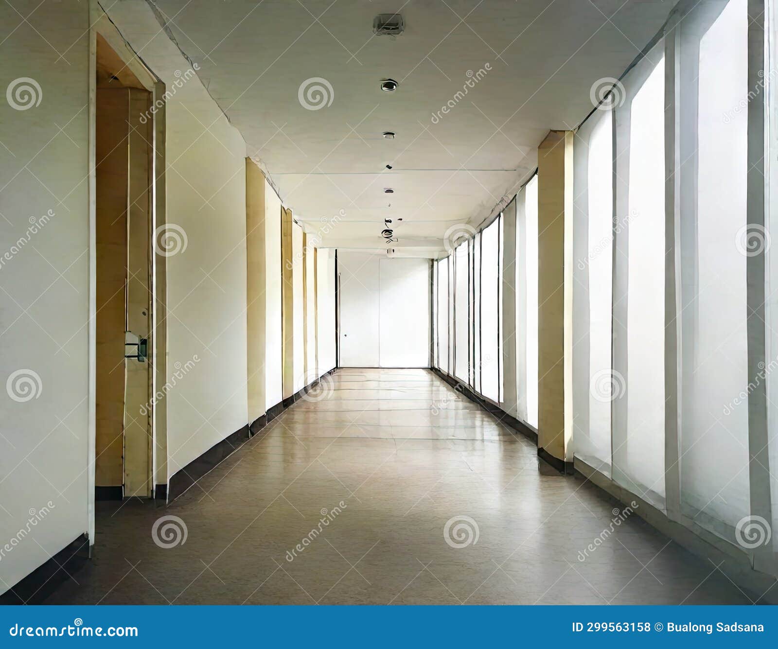 Watercolor of Empty Vacant Home House Design Stock Illustration ...