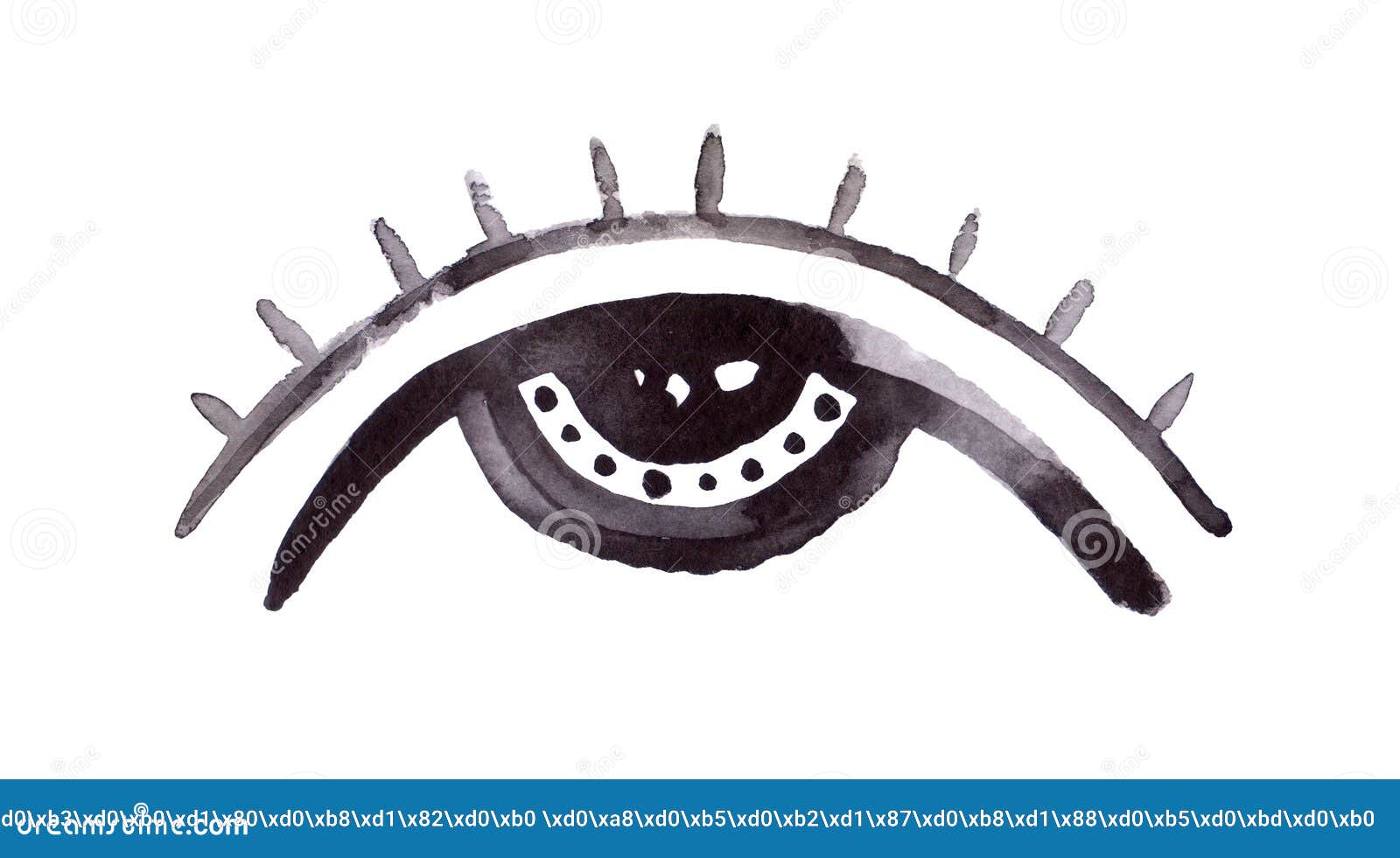 Watercolor Eye. Hand Painted Illustration Stock Illustration ...