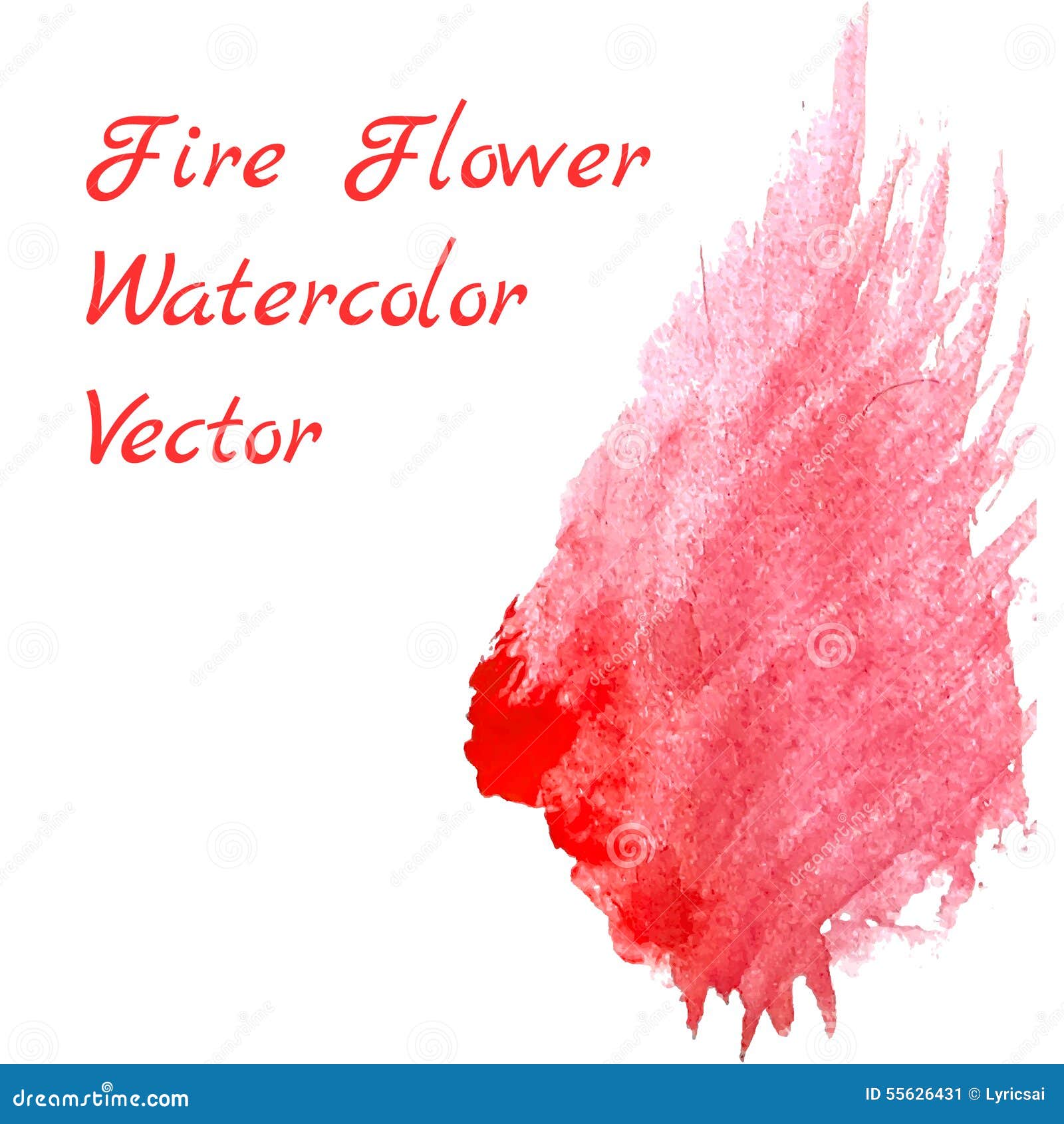 Watercolor fire stock illustration. Illustration of hand - 55626431