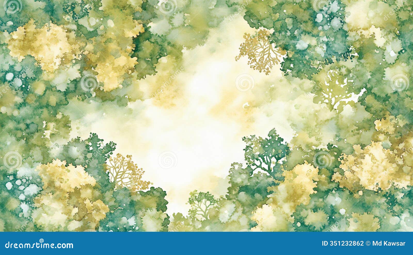 Watercolor Forest Canopy Abstract Art Background High Quality Image ...
