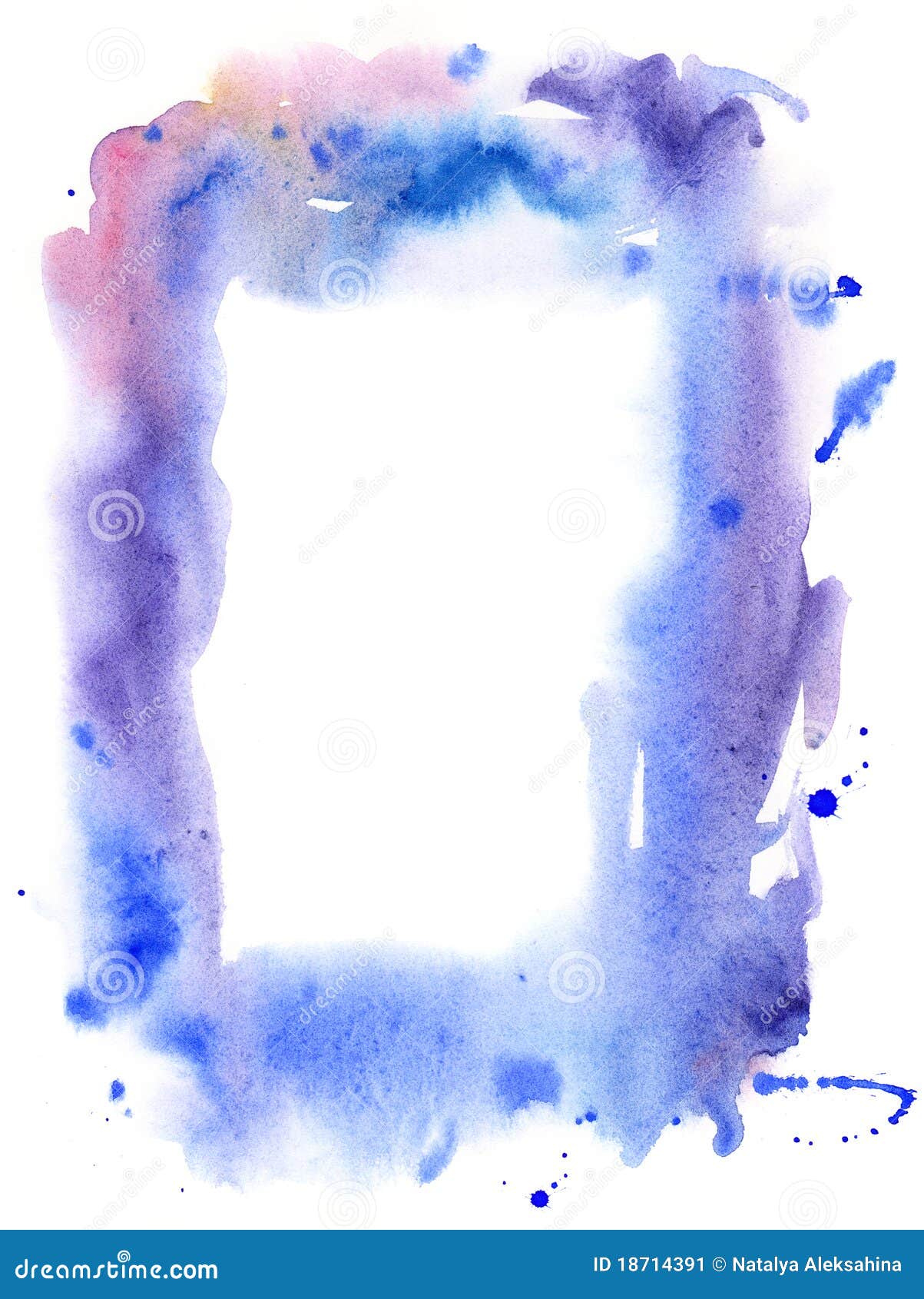 Watercolor frame stock illustration. Illustration of frame - 18714391
