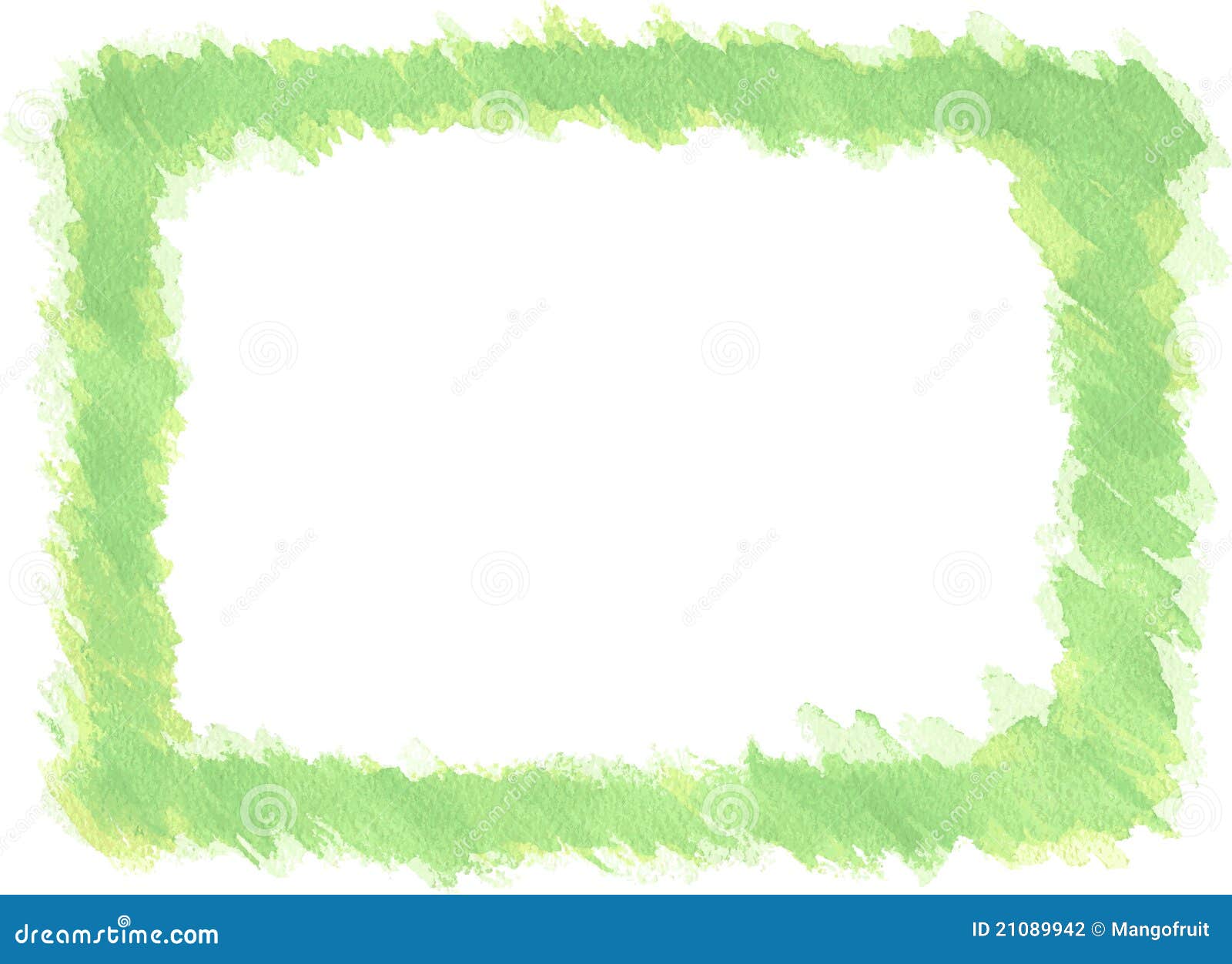 Watercolor frame border stock vector. Illustration of background - 21089942
