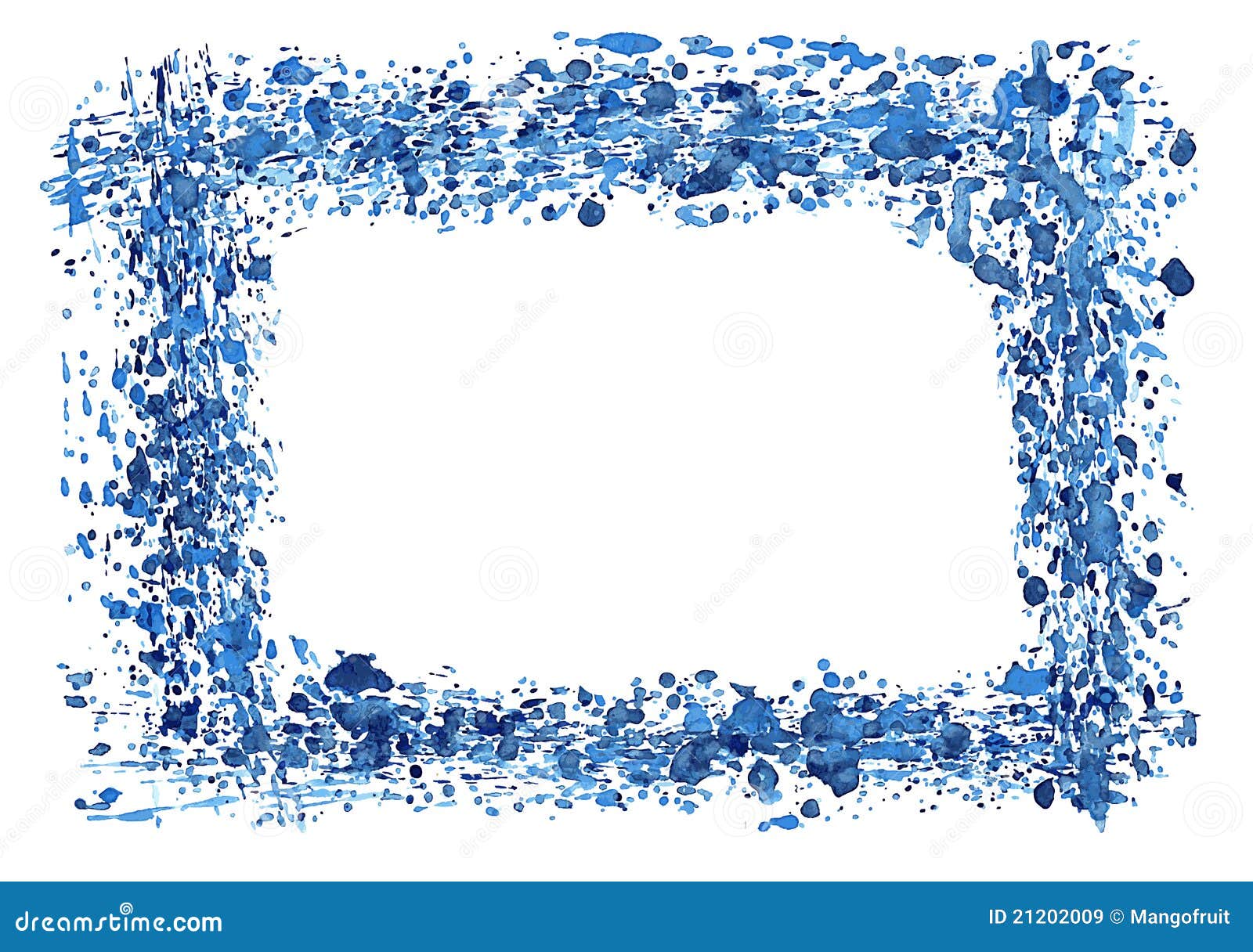 Watercolor frame border stock vector. Illustration of based - 21202009