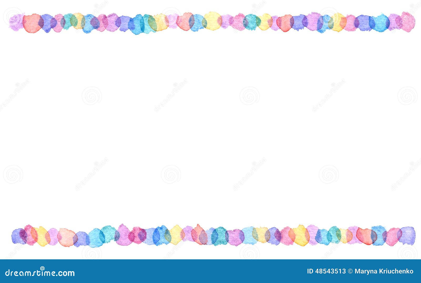 Watercolor Frame of Colored Drops Stock Vector - Illustration of card ...