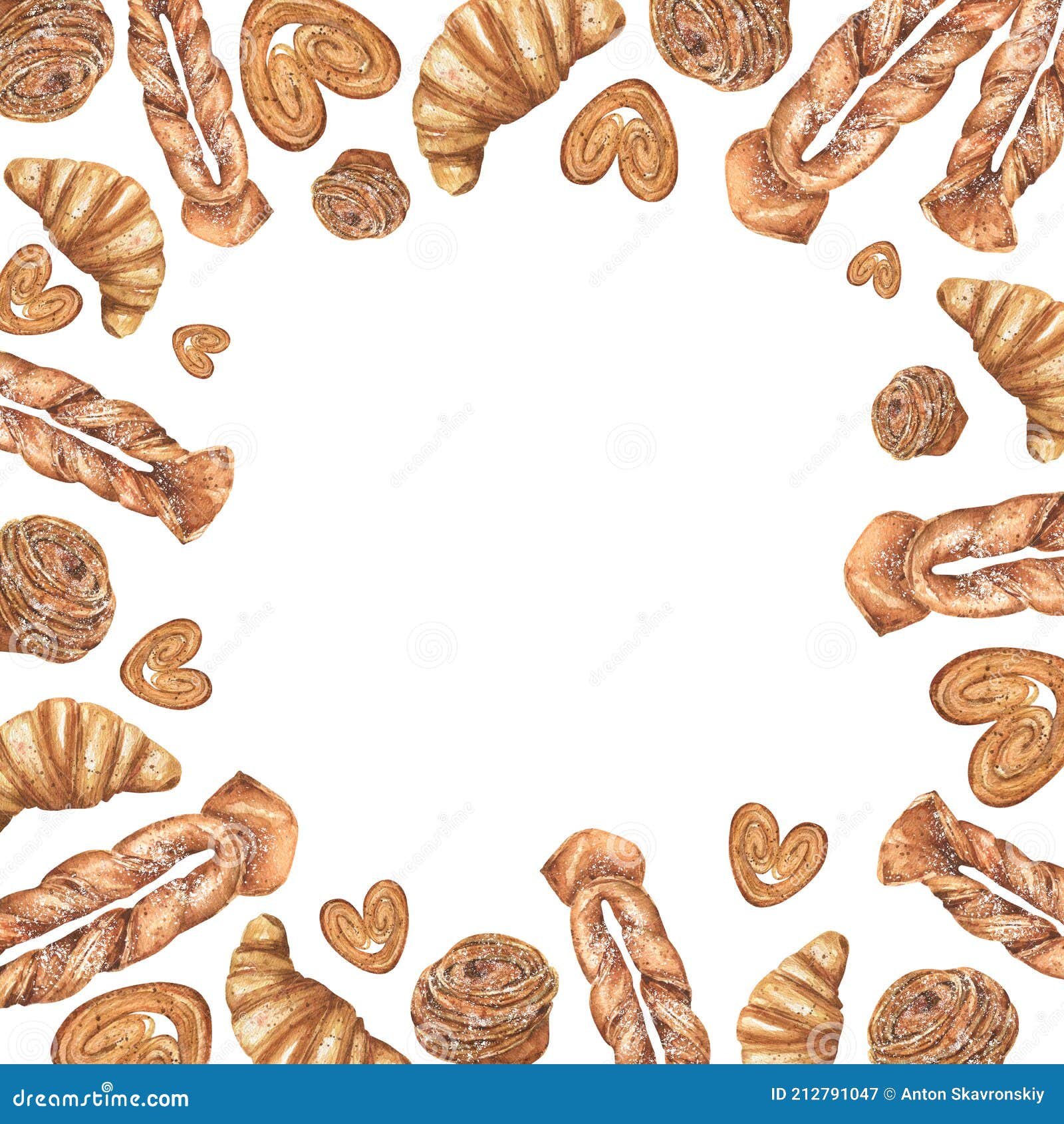 Frame Of Different Types Of Pastryies Royalty-Free Stock Photo ...