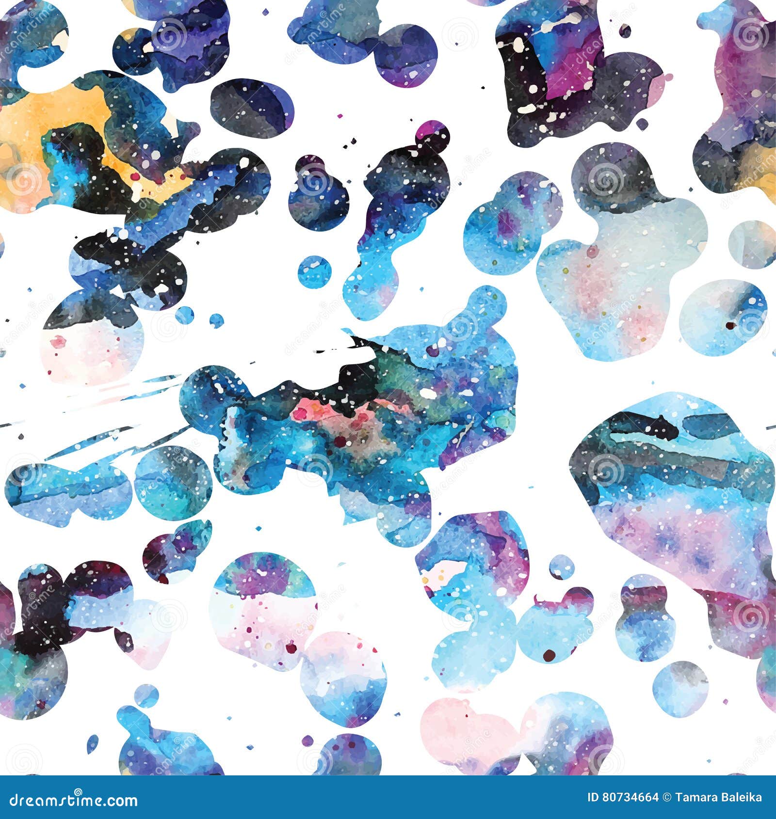 Watercolor Galaxy Background. Stock Vector - Illustration of decoration ...