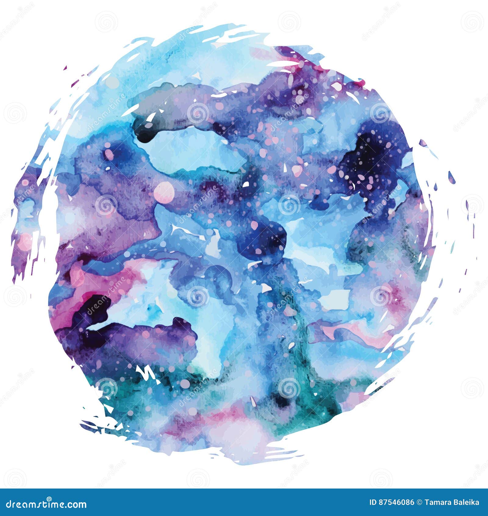 Watercolor Galaxy Background. Vector Illustration | CartoonDealer.com ...