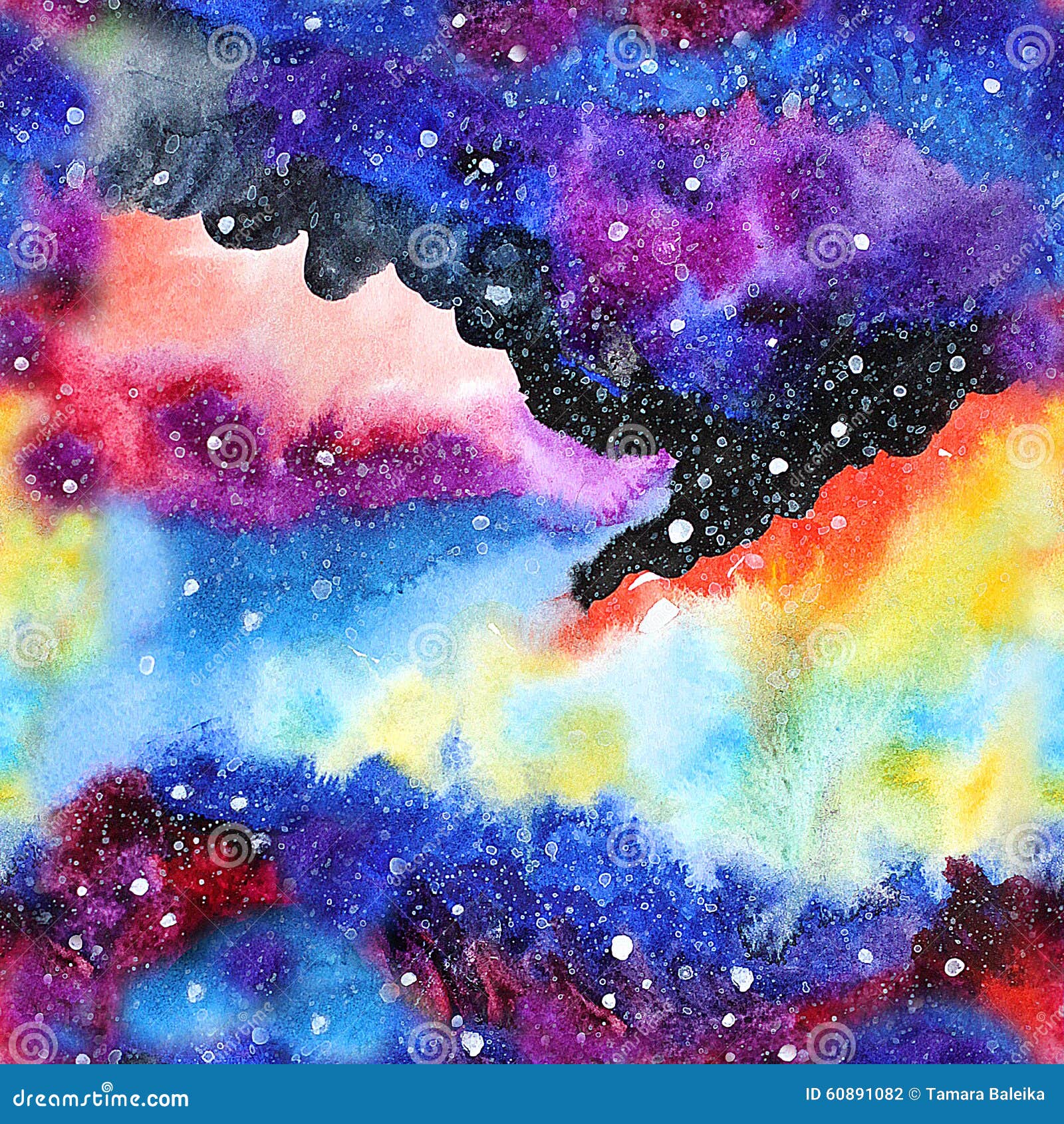 Watercolor Galaxy Background. Vector Illustration | CartoonDealer.com ...