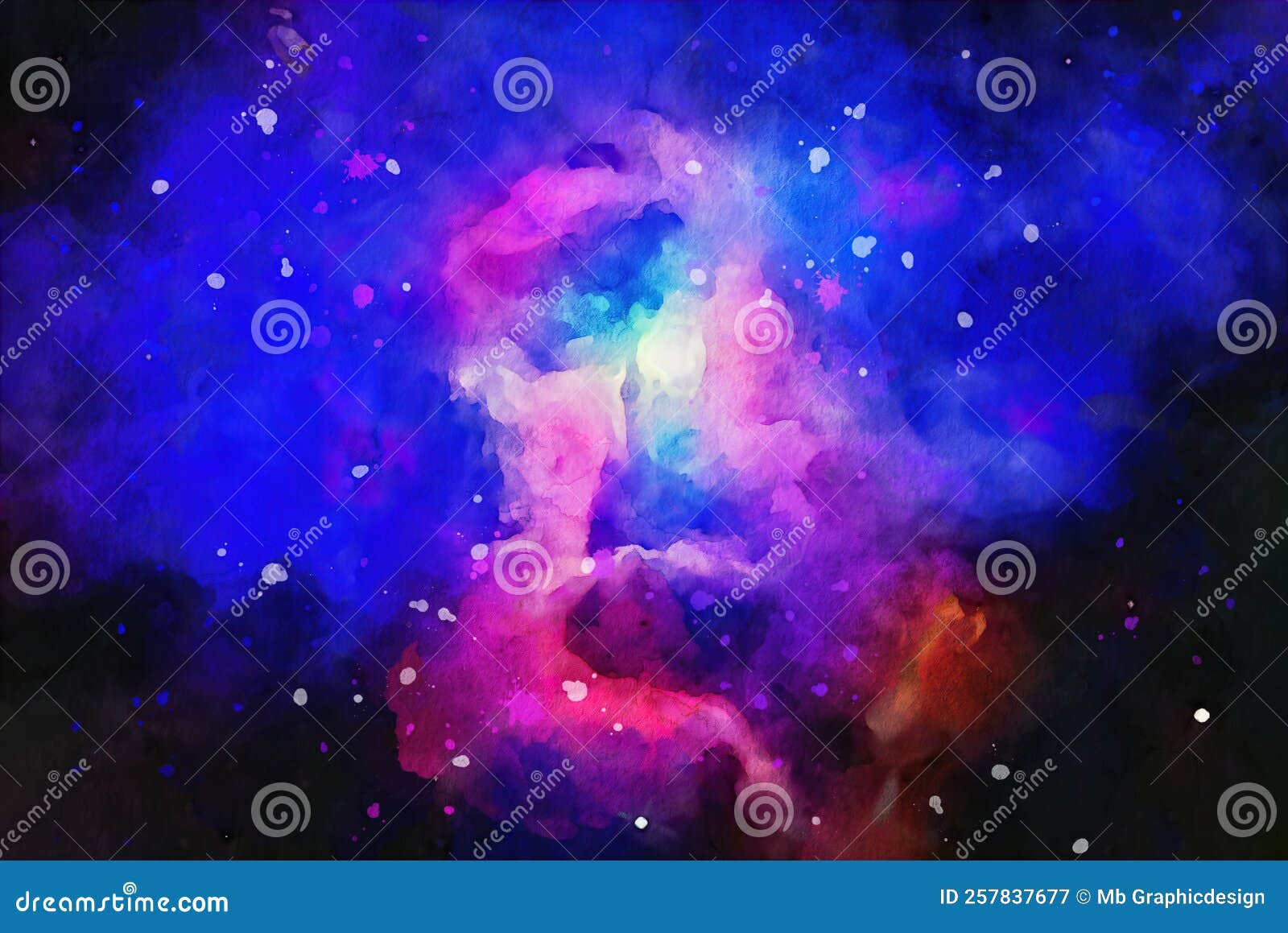 Watercolor Galaxy Nebula Background Stock Illustration - Illustration ... Watercolor Galaxy Nebula Background Stock Illustration - Illustration ...