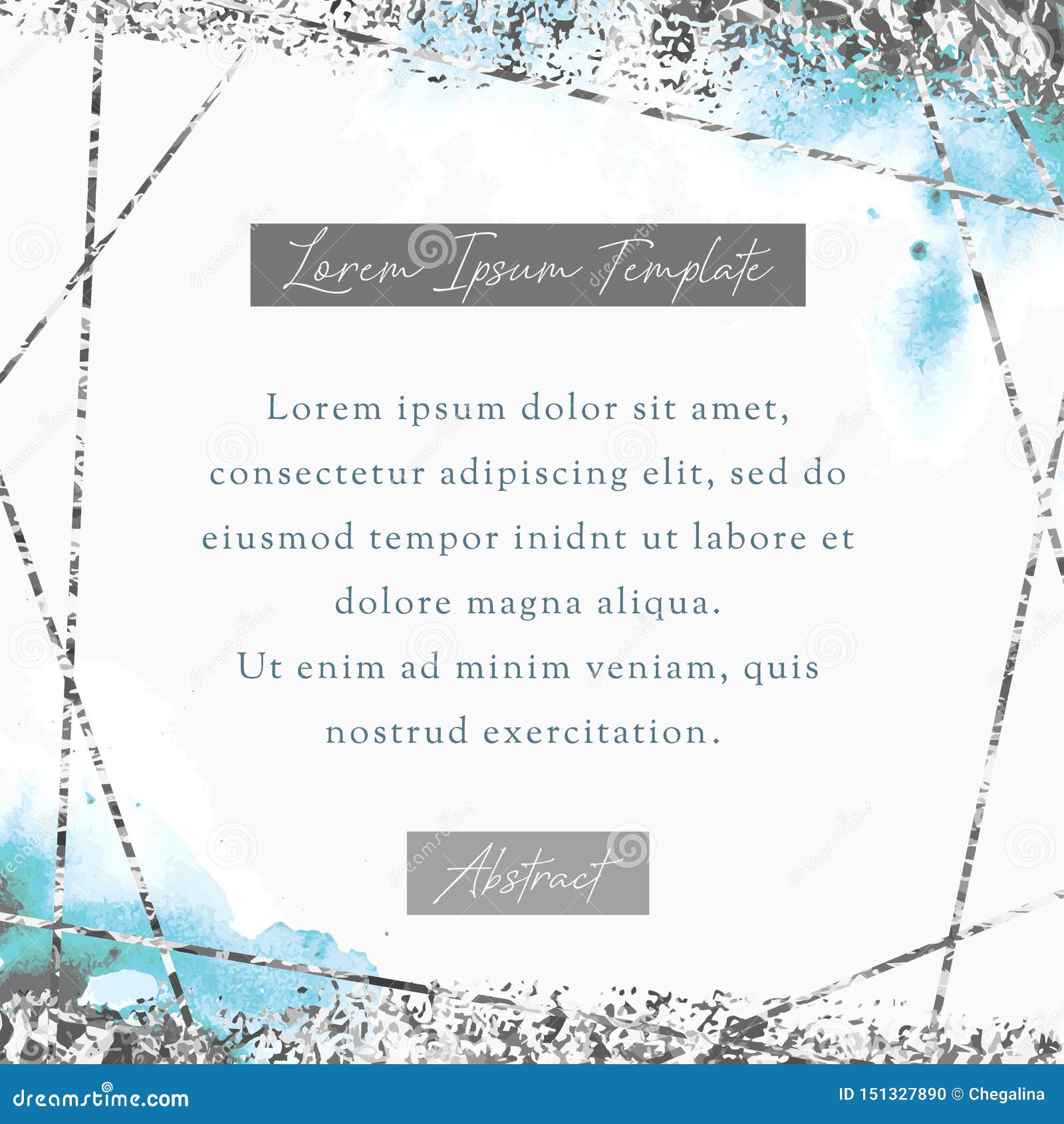 Watercolor Geometric Vector Invitation Template Stock Vector ...