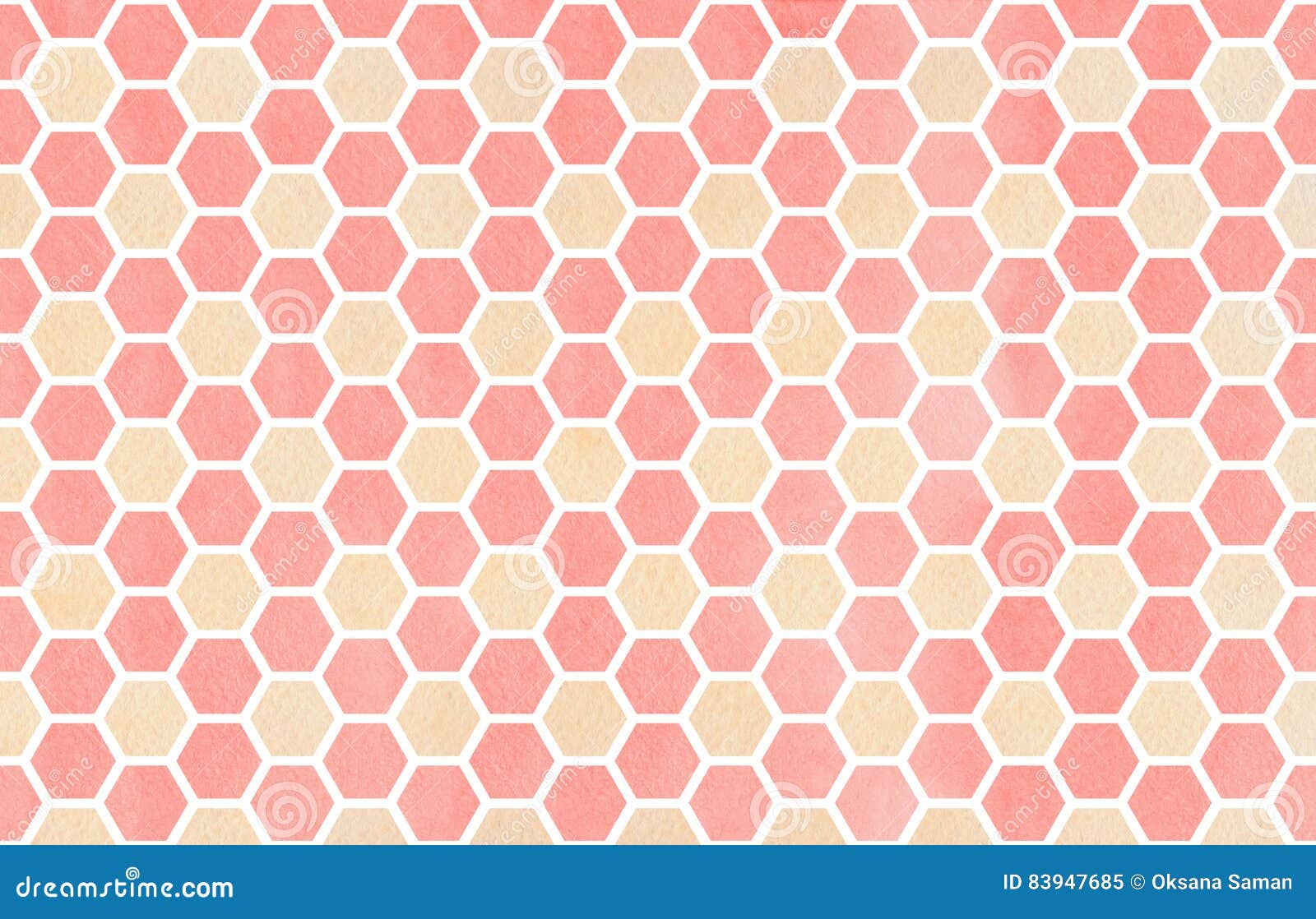 Watercolor Geometrical Comb Pattern. Stock Illustration - Illustration ...