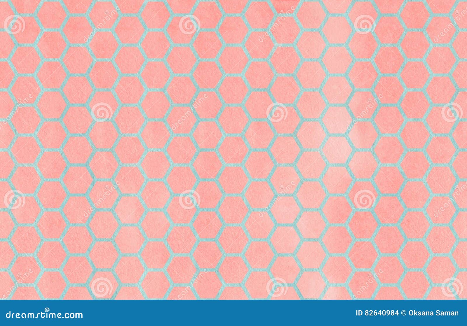 Watercolor Geometrical Comb Pattern. Stock Illustration - Illustration ...