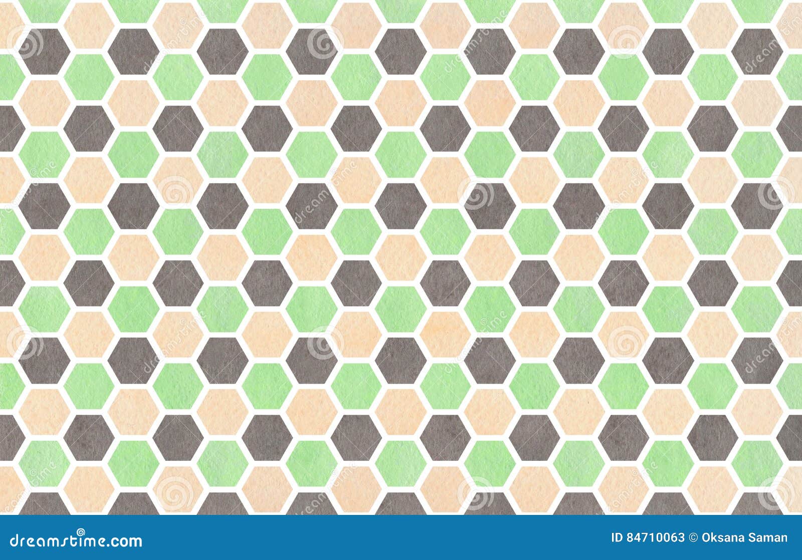 Watercolor Geometrical Comb Pattern. Stock Illustration - Illustration ...