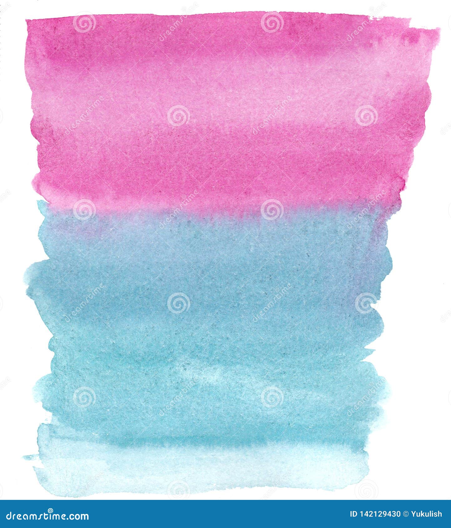 Watercolor Gradient Pink To Cyan Stock Illustration - Illustration of ...