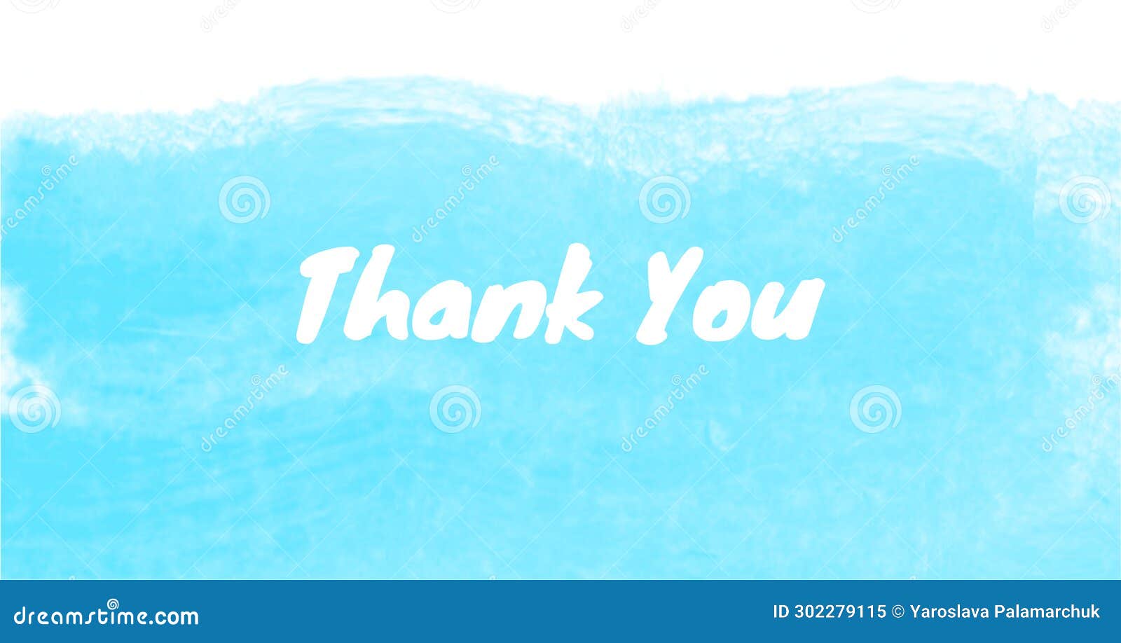 Watercolor Gratitude Card — Blue Design Stock Vector - Illustration of ...