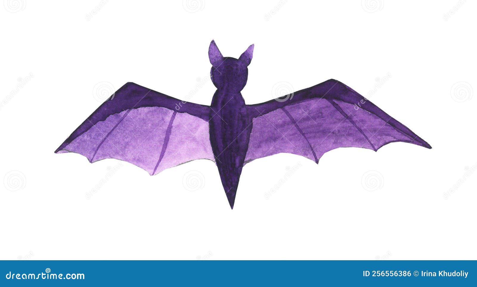 Watercolor halloween bat stock illustration. Illustration of halloween ...