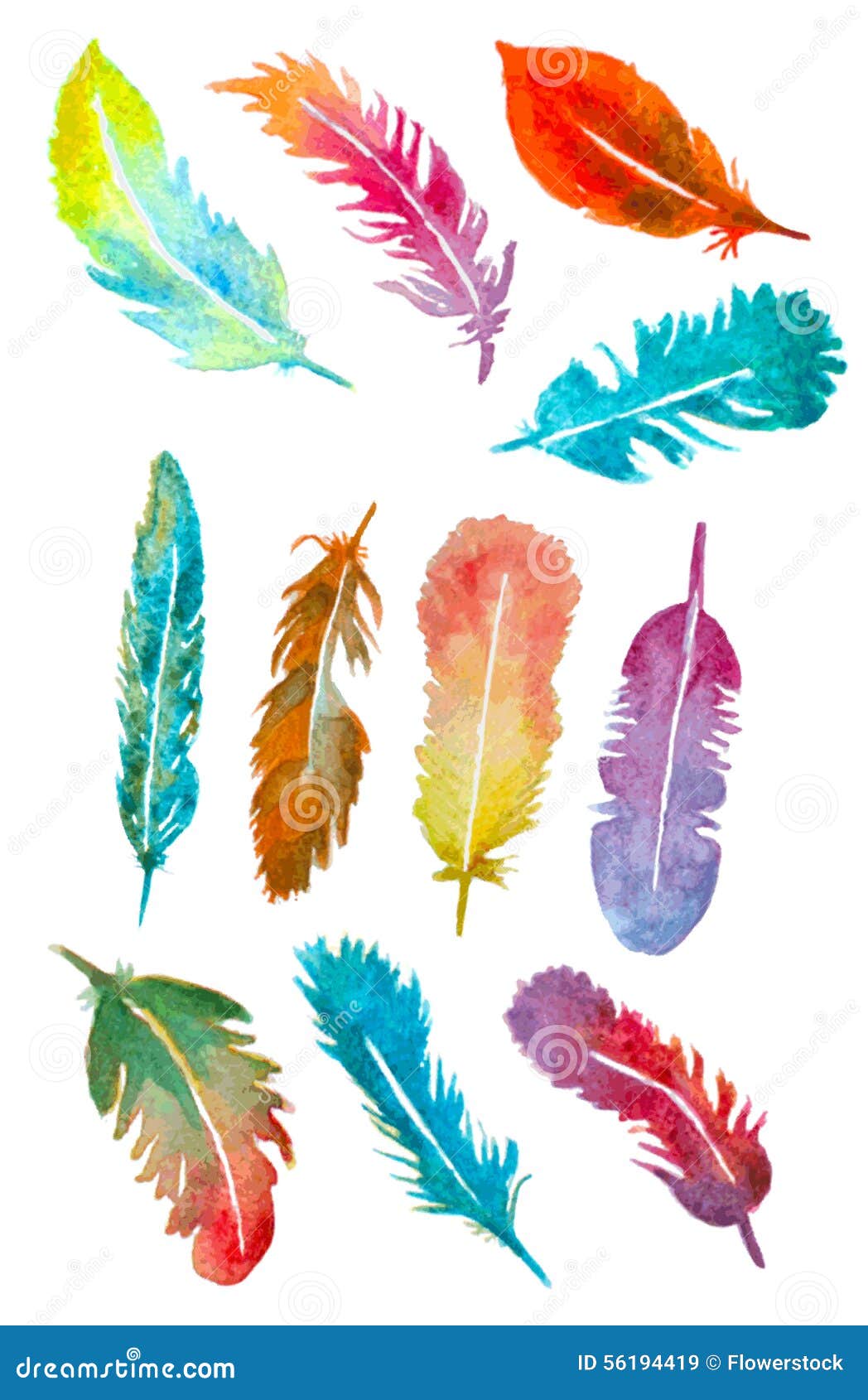 Feathers Set Stock Illustrations – 21,785 Feathers Set Stock ...