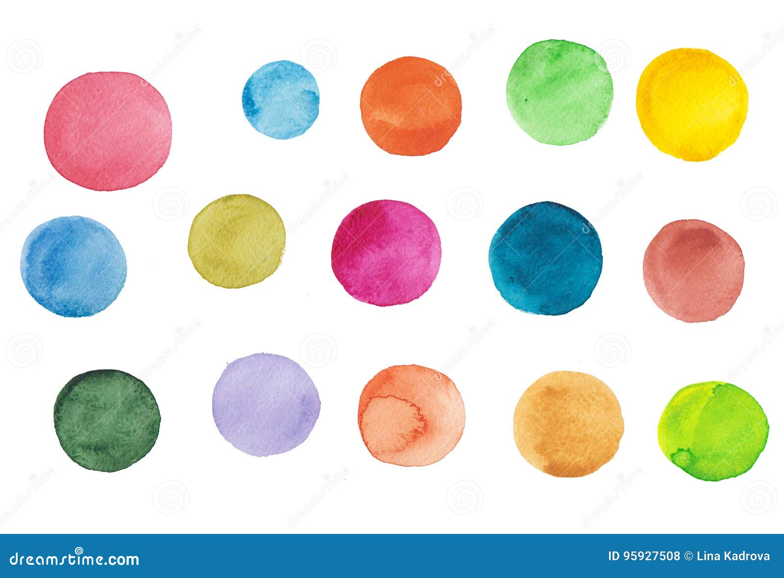 Watercolor Hand Painted Circle Shape Design Elements High Resolution ...
