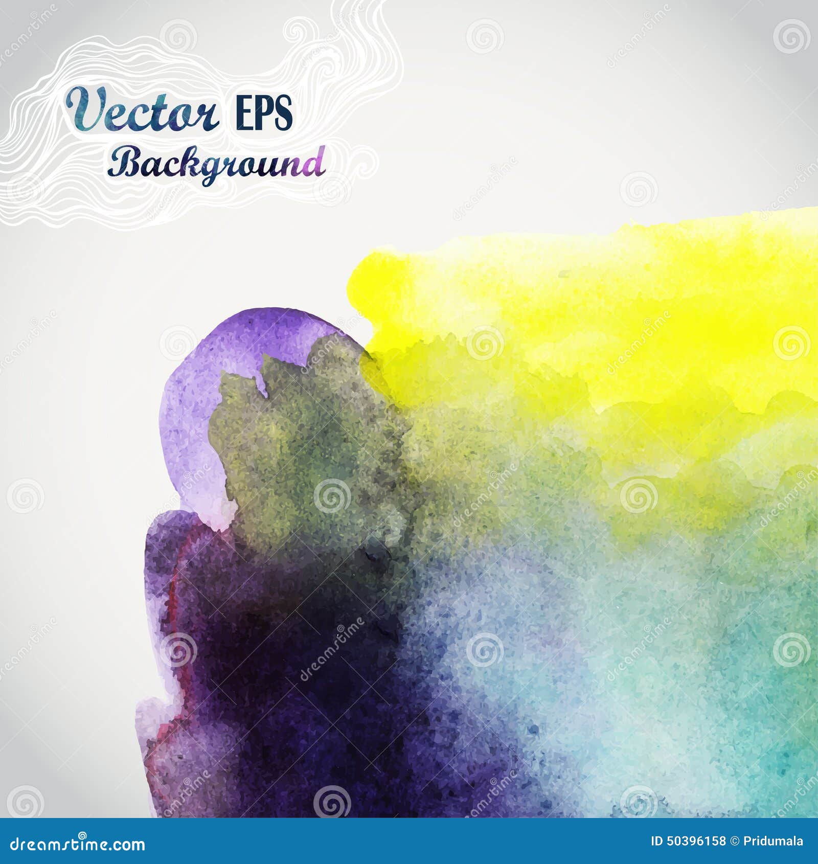 Watercolor Hand Painted Corners Design. Watercolor Composition F Stock ...