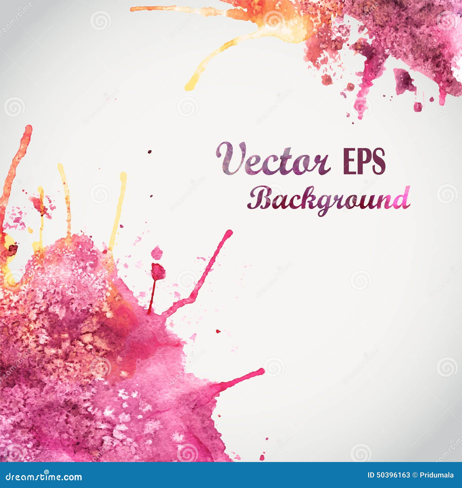 Watercolor Hand Painted Corners Design. Watercolor Composition F Stock ...