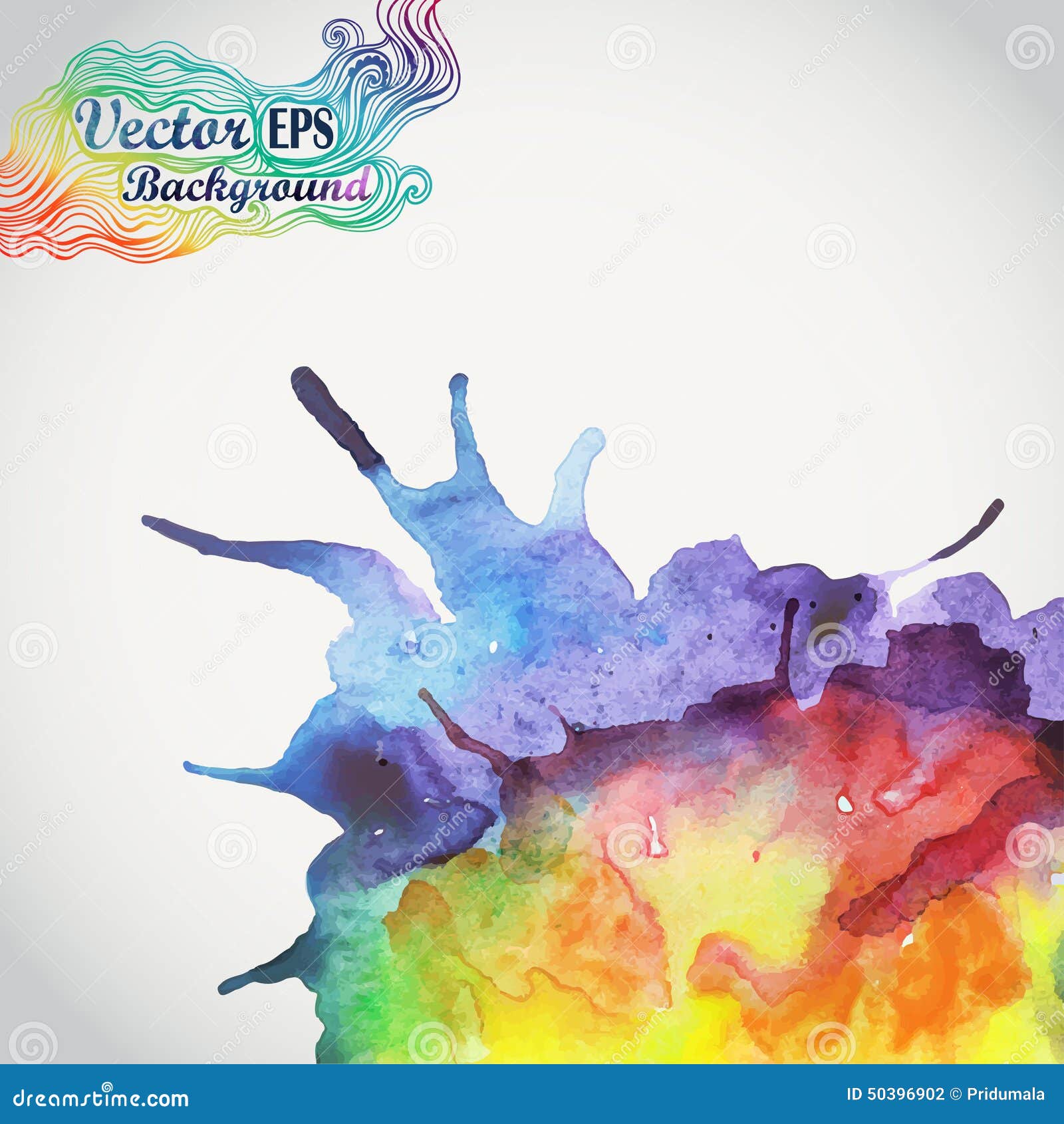 Watercolor Hand Painted Corners Design. Watercolor Composition F Stock ...