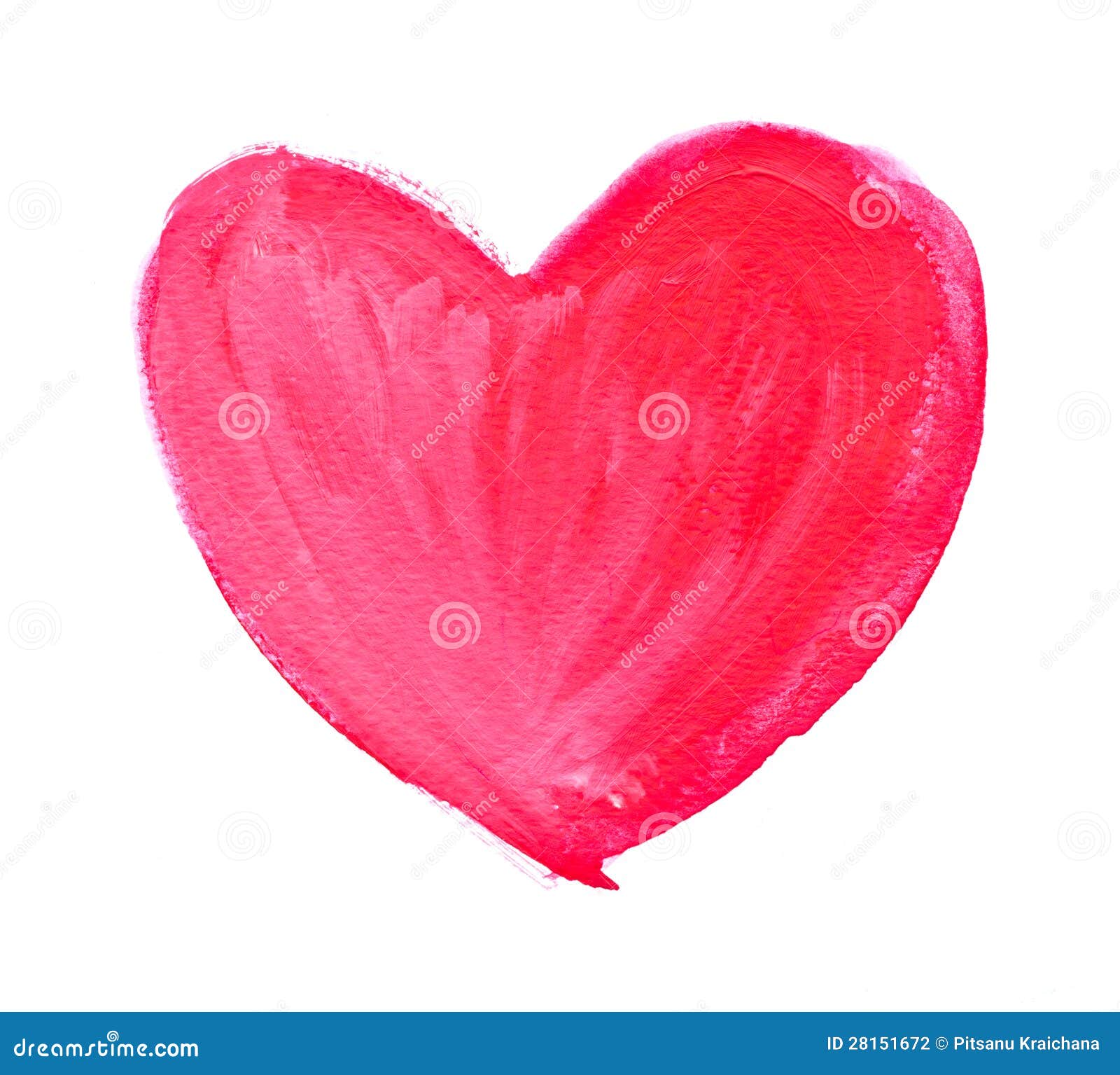 Watercolor Hand Painted Heart. Stock Photo - Image of decor, artwork ...