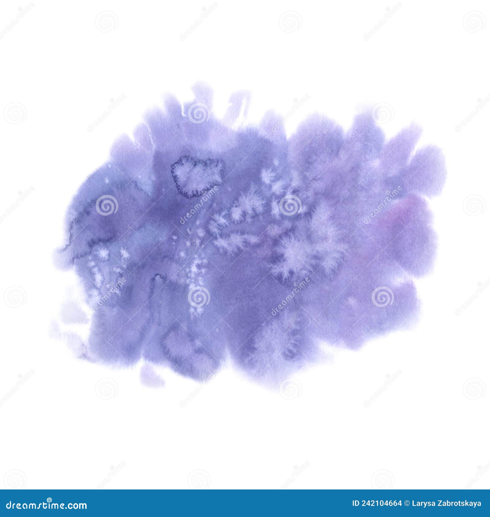 Watercolor Hand Painted Very Peri Design Stock Illustration ...