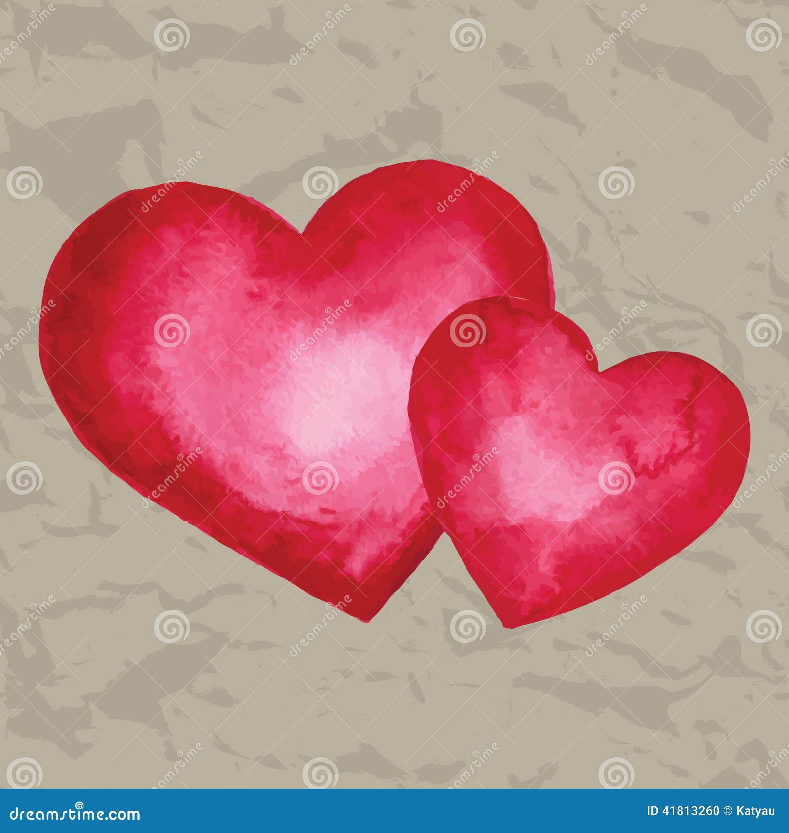 Watercolor Heart. Design Element Stock Vector - Illustration of ...