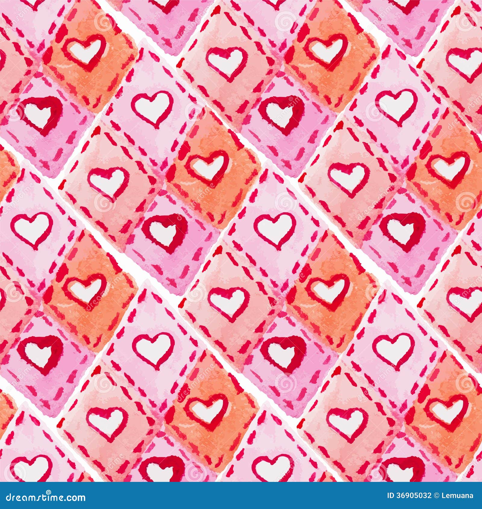Heart Texture Seamless Pattern Vector Illustration | CartoonDealer.com ...