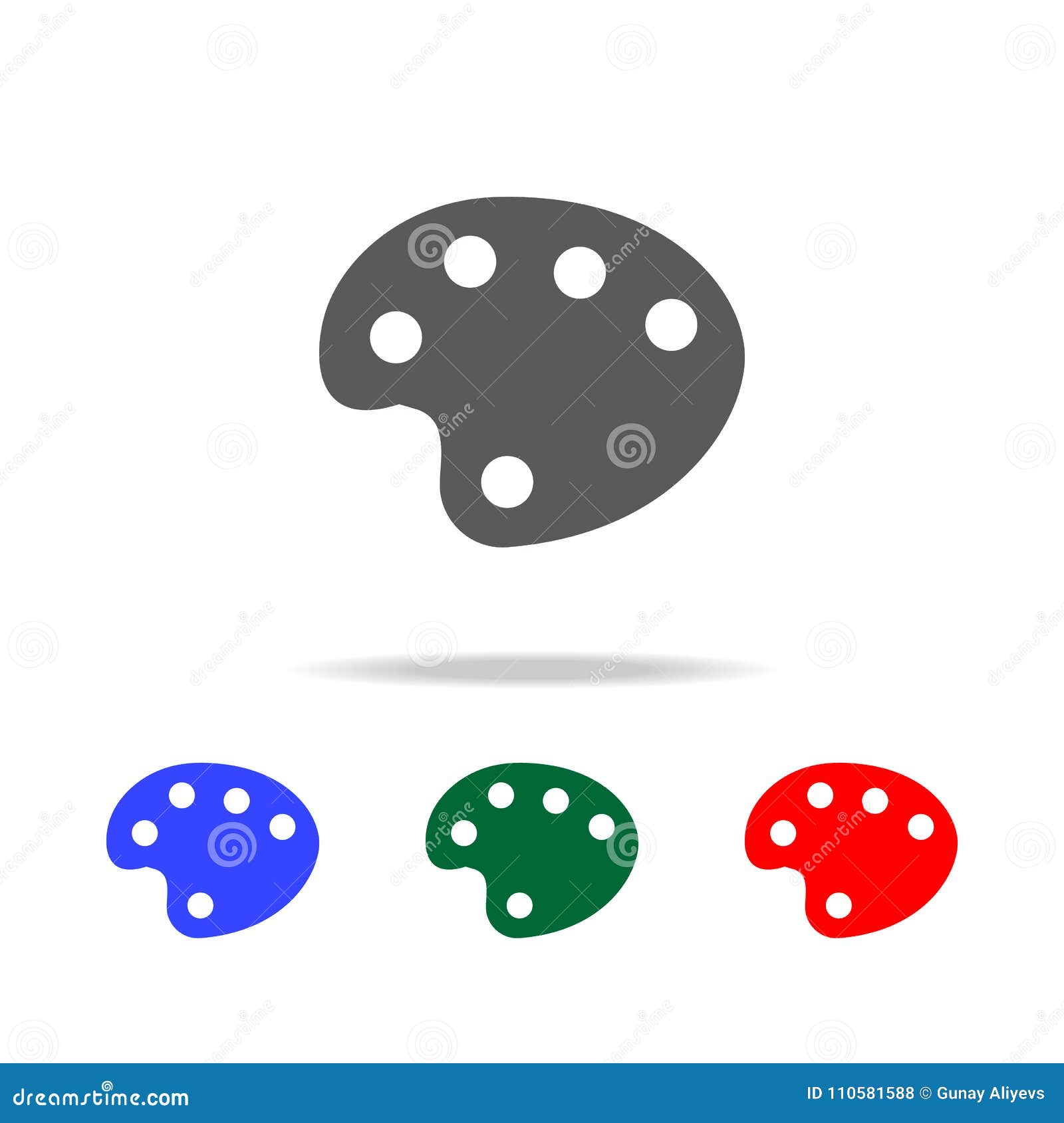 Watercolor Icon. Elements in Multi Colored Icons for Mobile Concept and ...