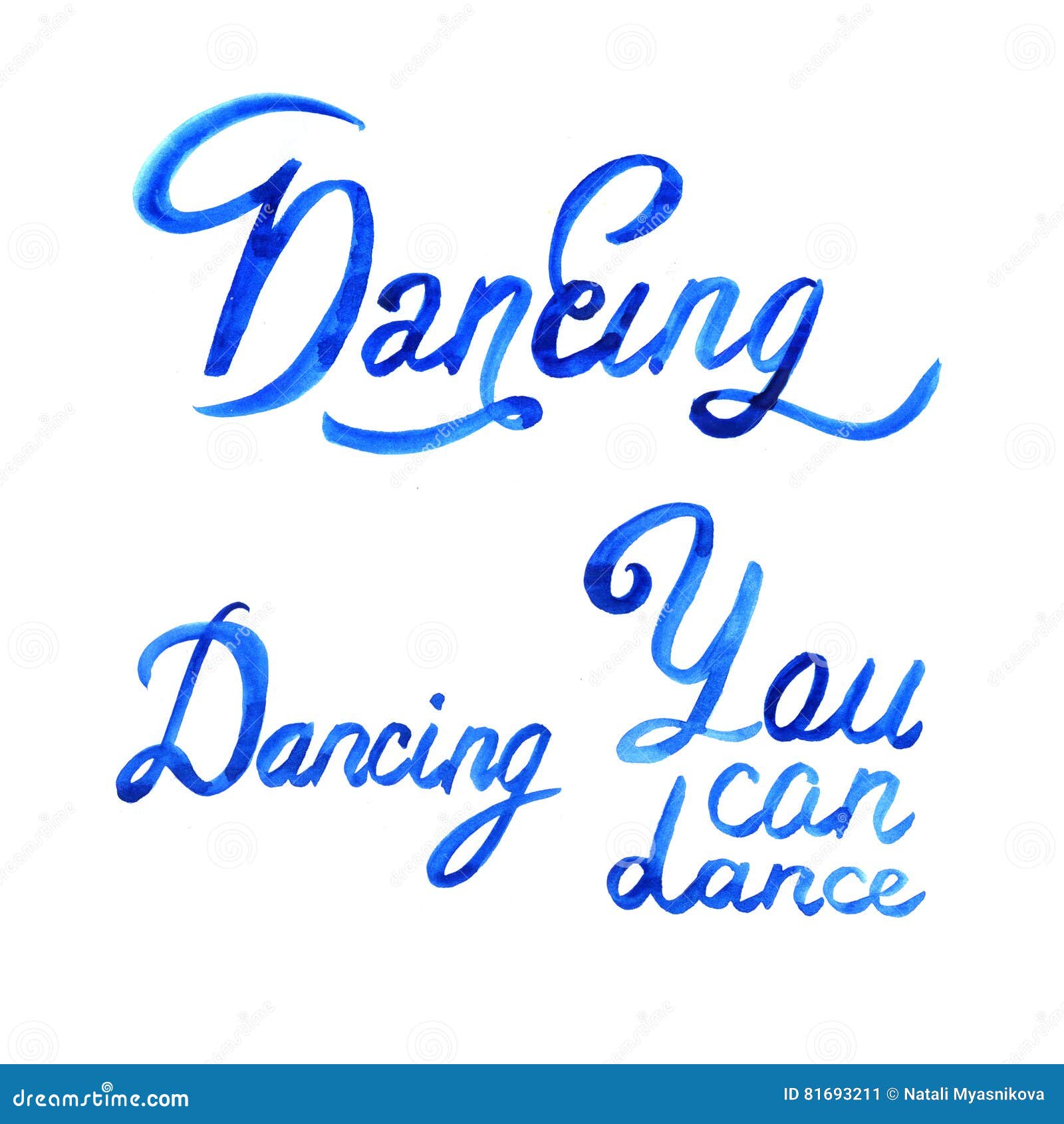 Dance Cursive Calligraphy Painting Stock Photography | CartoonDealer ...