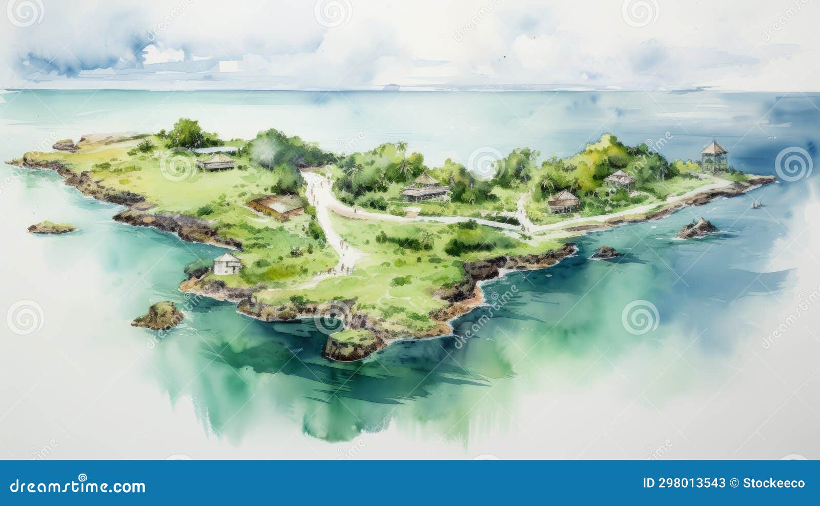 Watercolor Illustration of an Island: a Narrative-driven Visual ... Watercolor Illustration of an Island: a Narrative-driven Visual ...