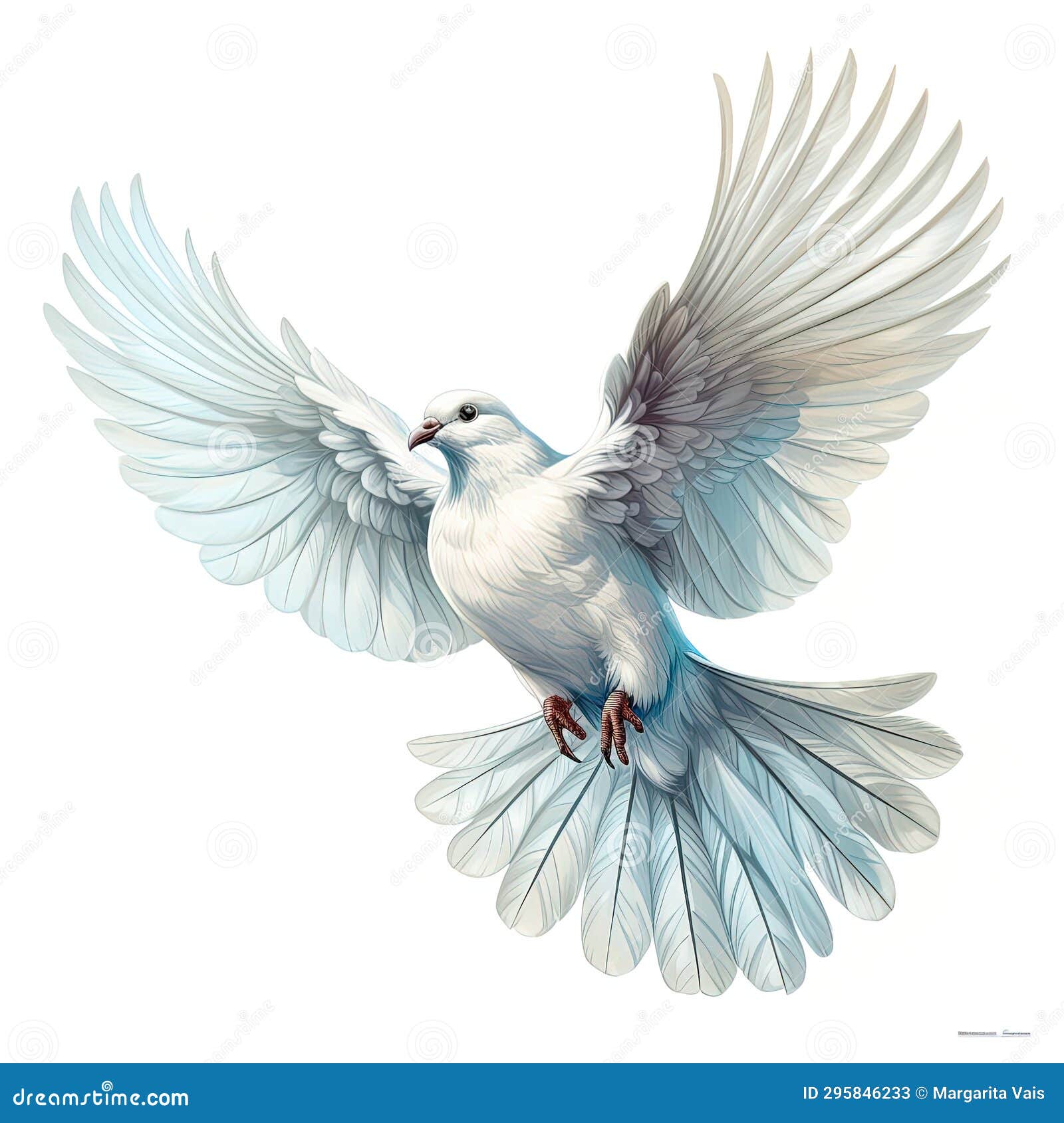 Watercolor Illustration White Flying Dove, Decorative Design Element ...