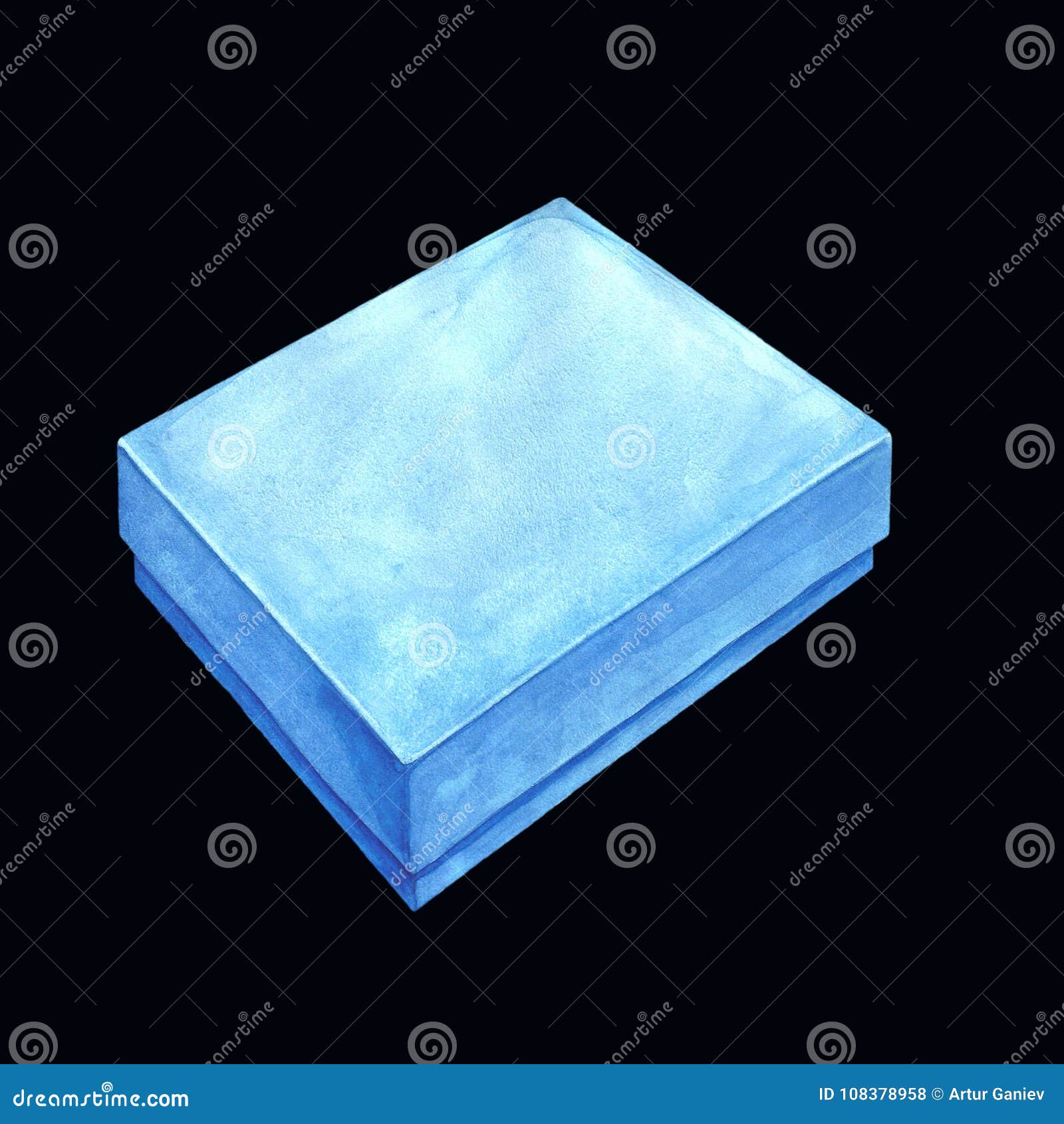 Watercolor Image of a Cardboard Box. Stock Photo - Image of painted ...