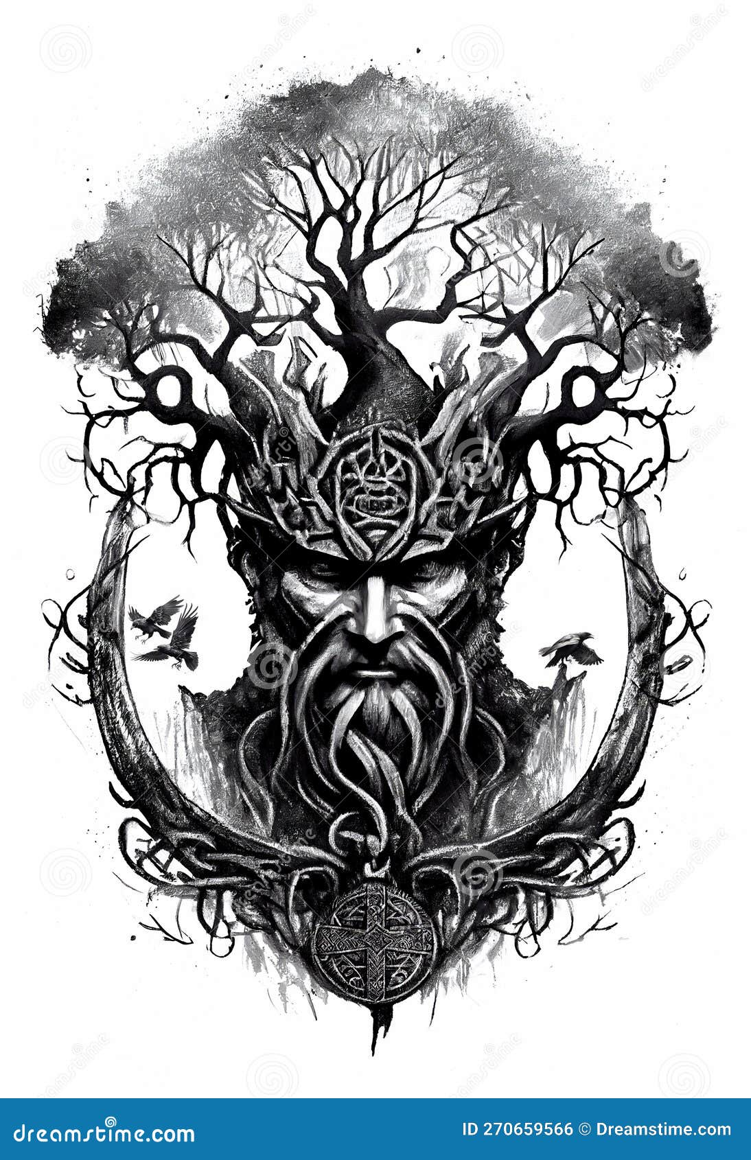 Yggdrasil Tree. Celtic Symbol Of The Ancient Vikings. Vector ... Yggdrasil Tree. Celtic Symbol Of The Ancient Vikings. Vector ...