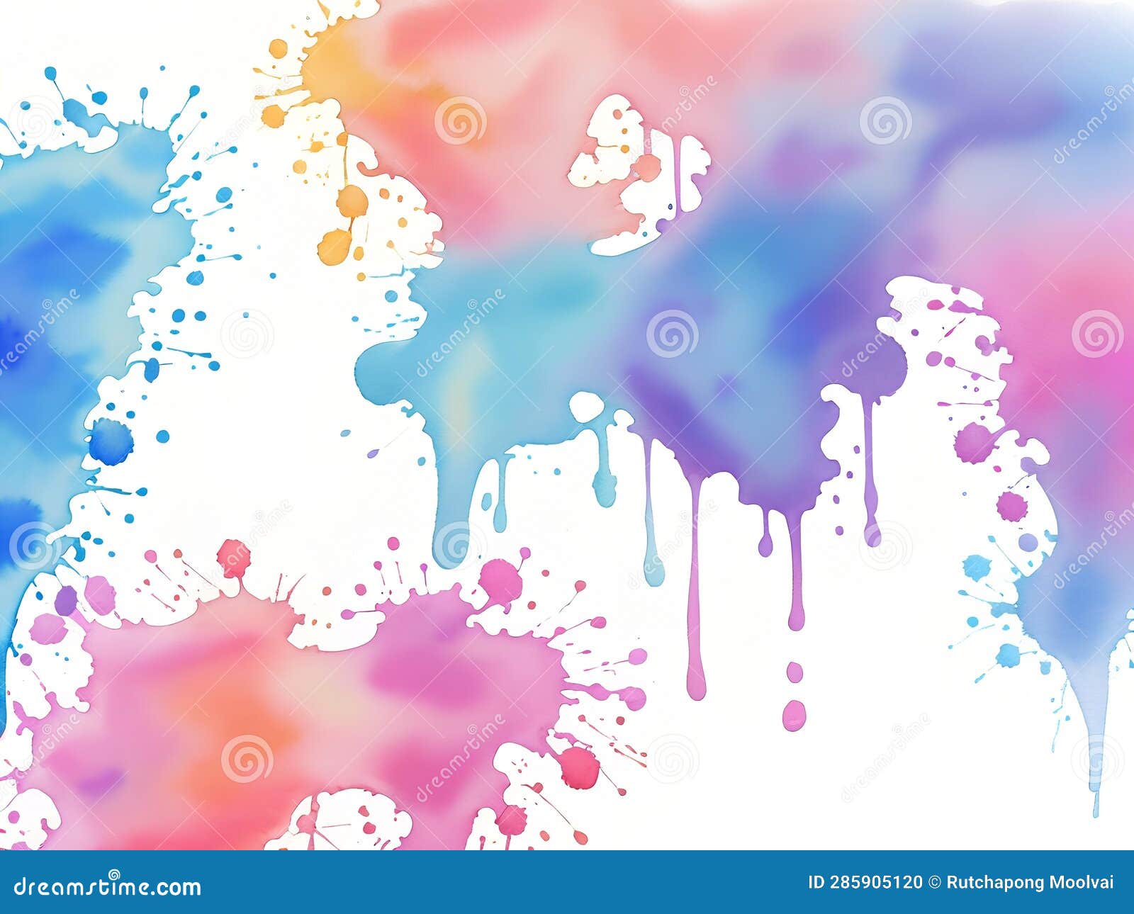 Watercolor Ink Splash Background Image. Hand Painted Watercolor ...