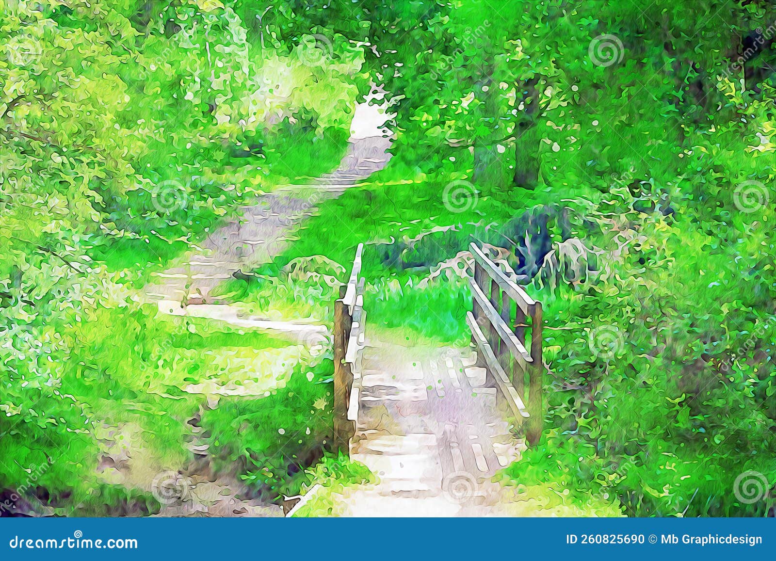 Watercolor Landscape Background Illustration Stock Photo - Image of ...