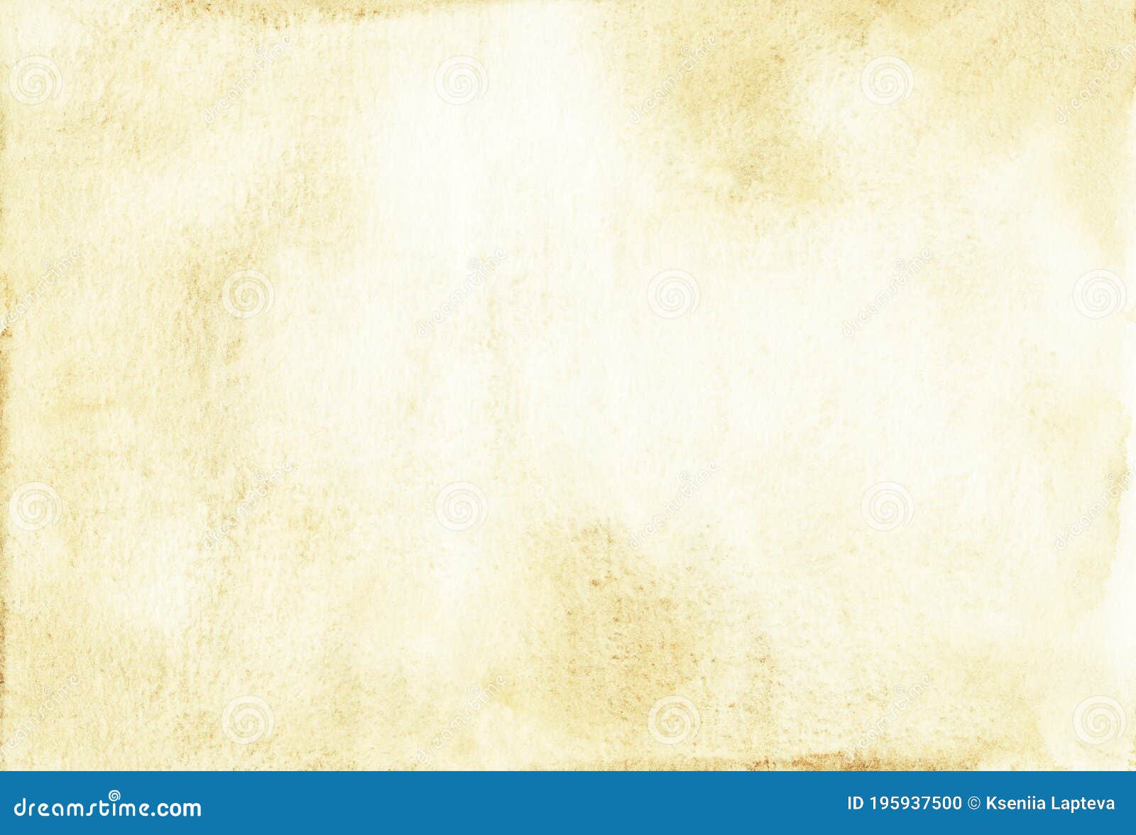 Watercolor Light Sandy Brown Background Texture. Stains on Paper Stock ...