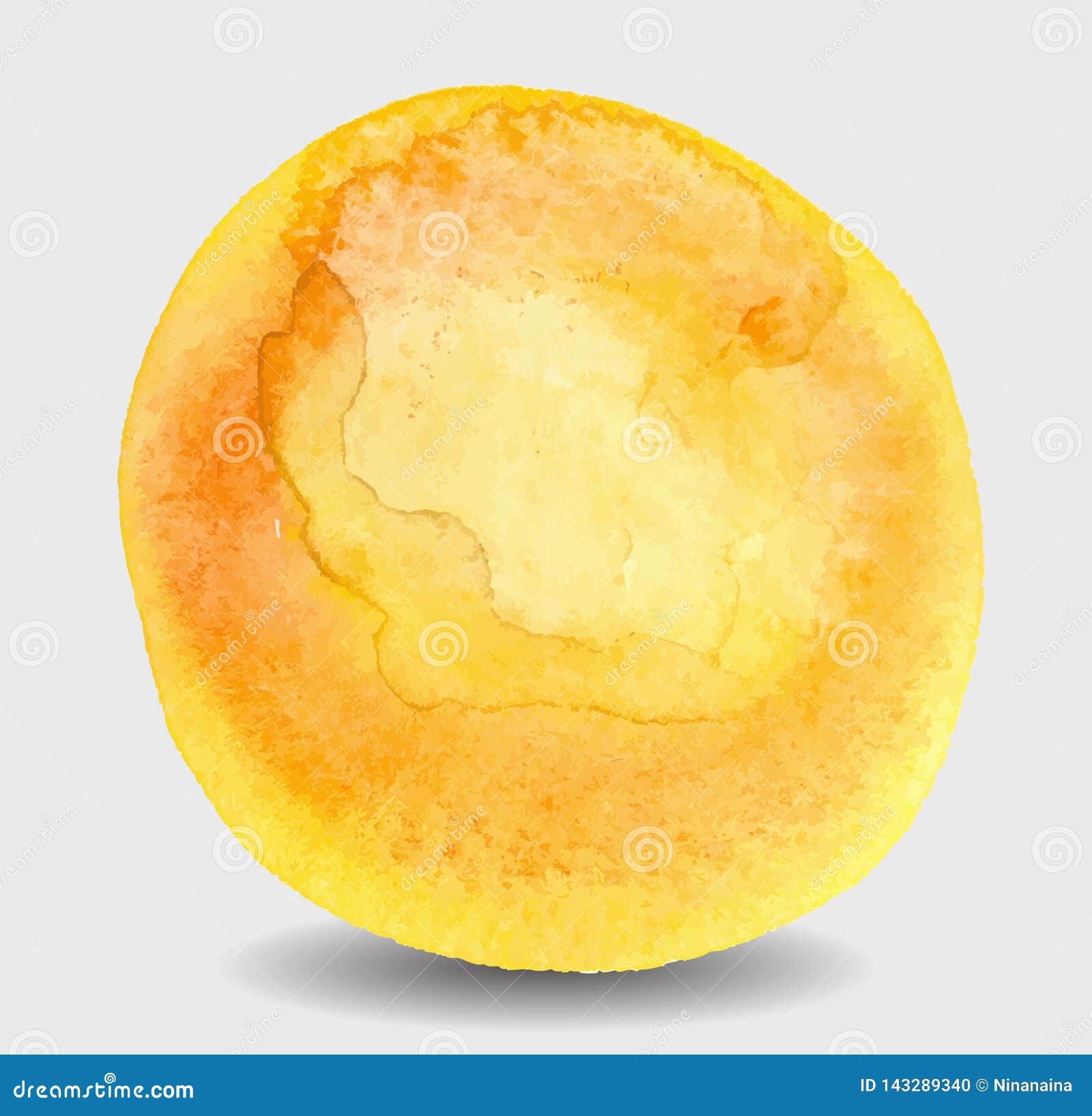 Watercolor Light Yellow Circle, Vector Image Stock Vector ...