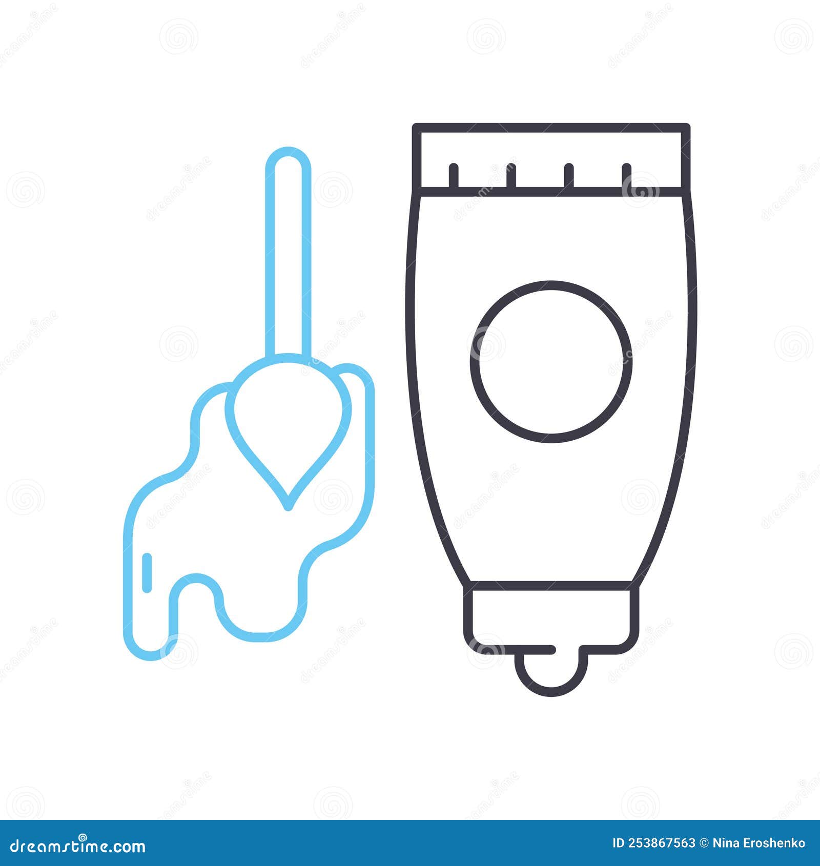Watercolor Line Icon, Outline Symbol, Vector Illustration, Concept Sign ... Watercolor Line Icon, Outline Symbol, Vector Illustration, Concept Sign ...