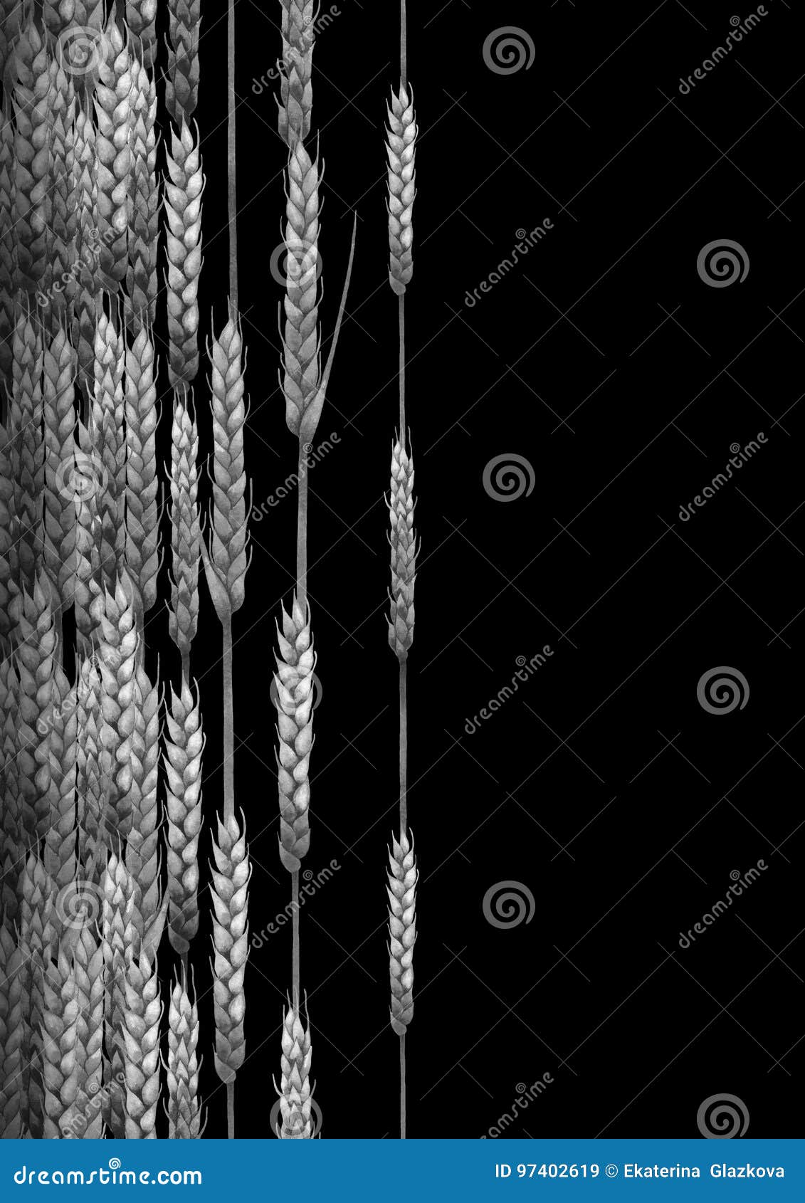 Watercolor malt design stock illustration. Illustration of beer - 97402619