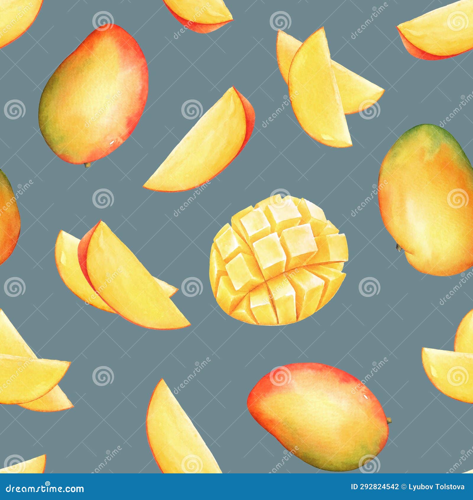 Mango Fruits Sketch Style Vector Illustration. Hand Drawn Poster ...
