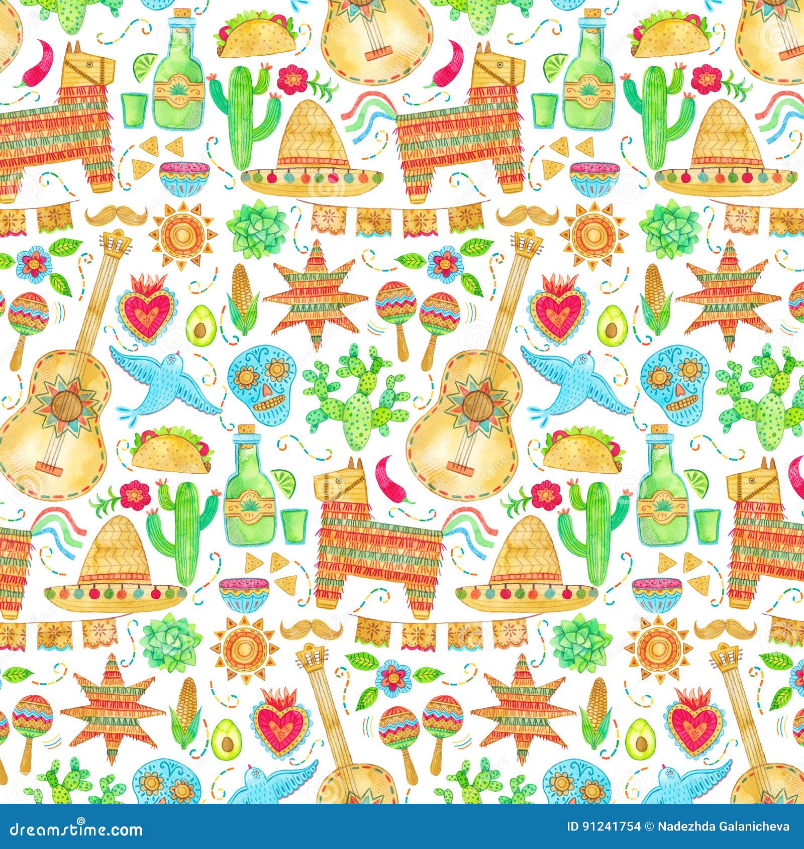 Mexican Background Design. Vector Illustration | CartoonDealer.com ...