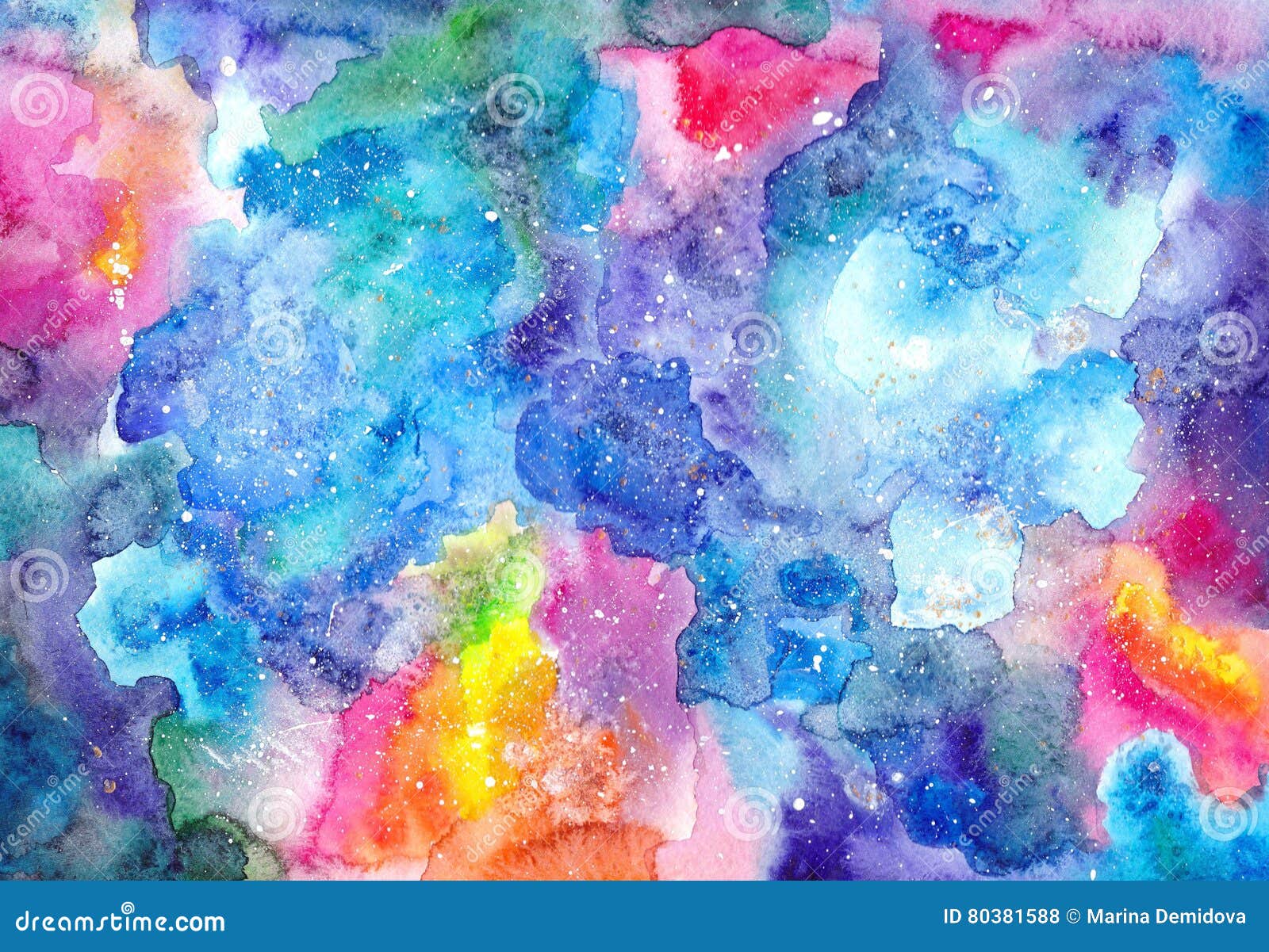 Watercolor Multicolored Bright Texture Stock Illustration ...