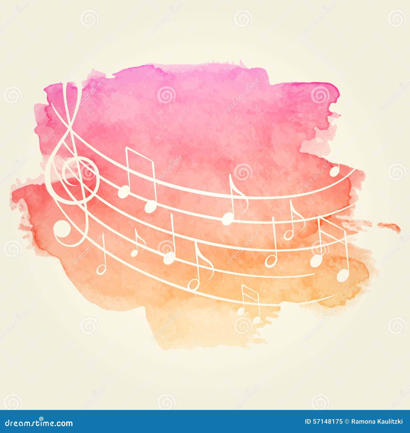 Watercolor Music Background Stock Illustration - Illustration of ...