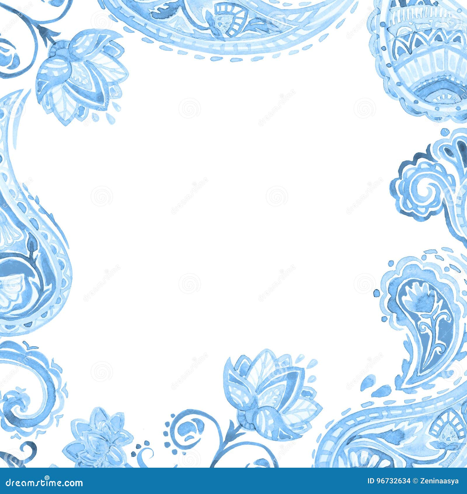 Watercolor Native Indian Frame Stock Illustration - Illustration of ...