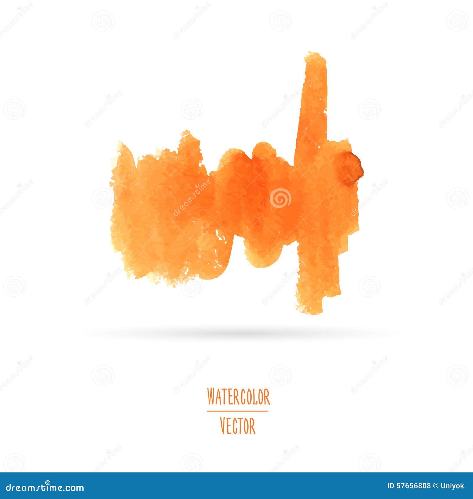 Watercolor Orange Spot. Template Graphics, Banners Stock Vector ...