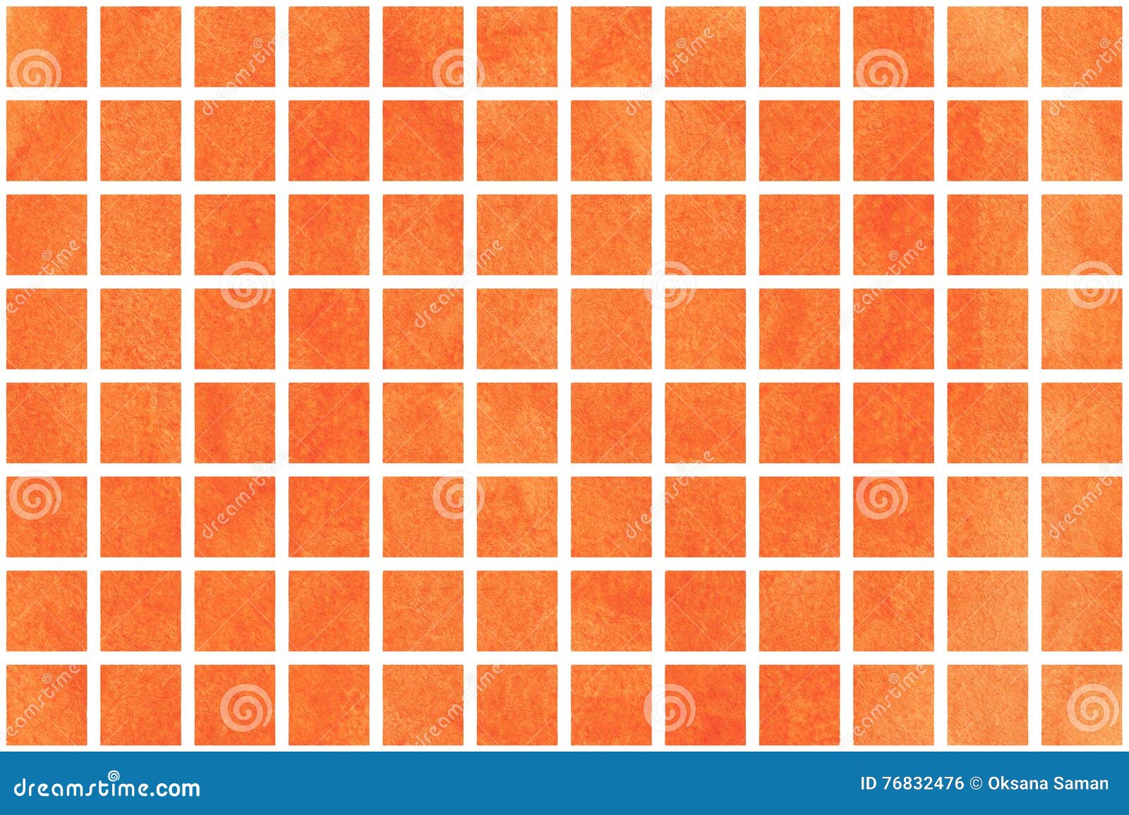 Watercolor orange squares stock illustration. Illustration of ornament ...